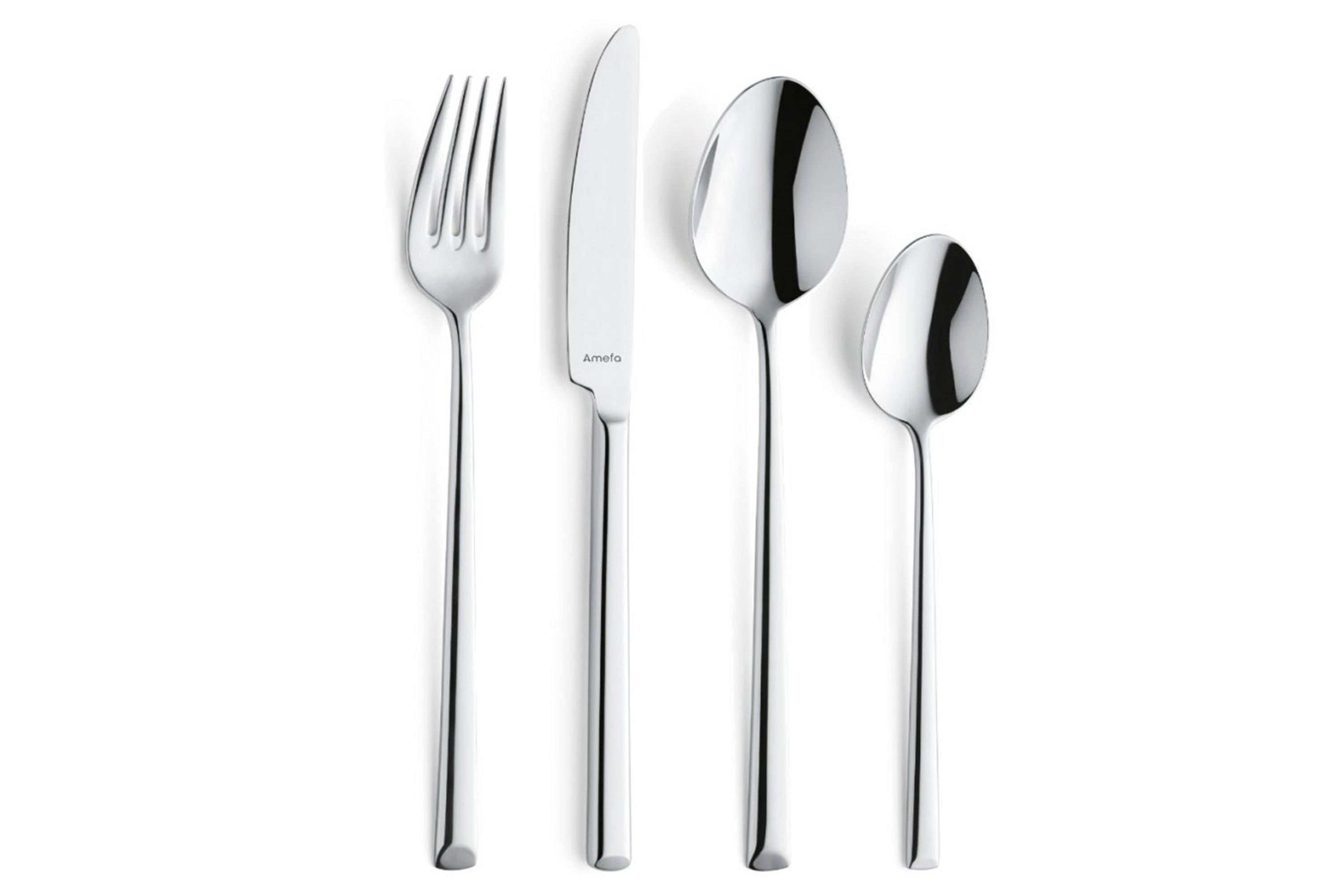 Amefa Metropole Velvet 1170, 24-piece cutlery set with wooden storage ...