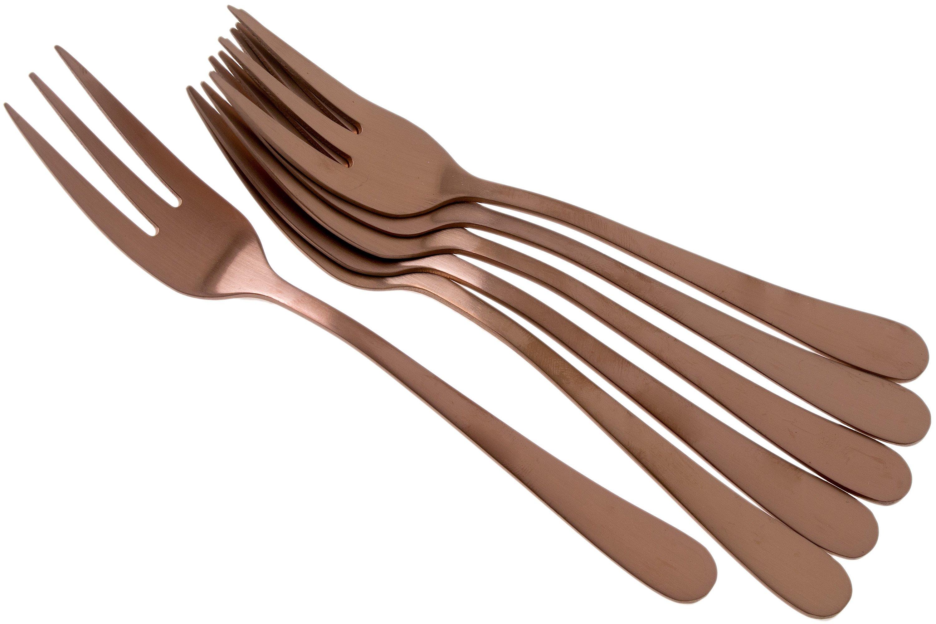 Amefa Austin 1410, 1410AETR06AN6 pastry forks copper, 6-piece ...