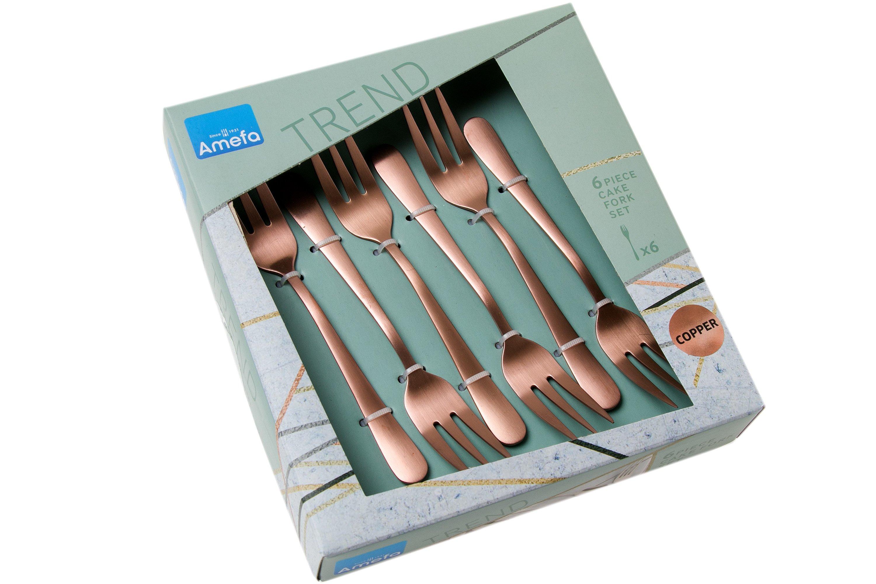 Amefa Austin 1410, 1410AETR06AN6 pastry forks copper, 6-piece ...