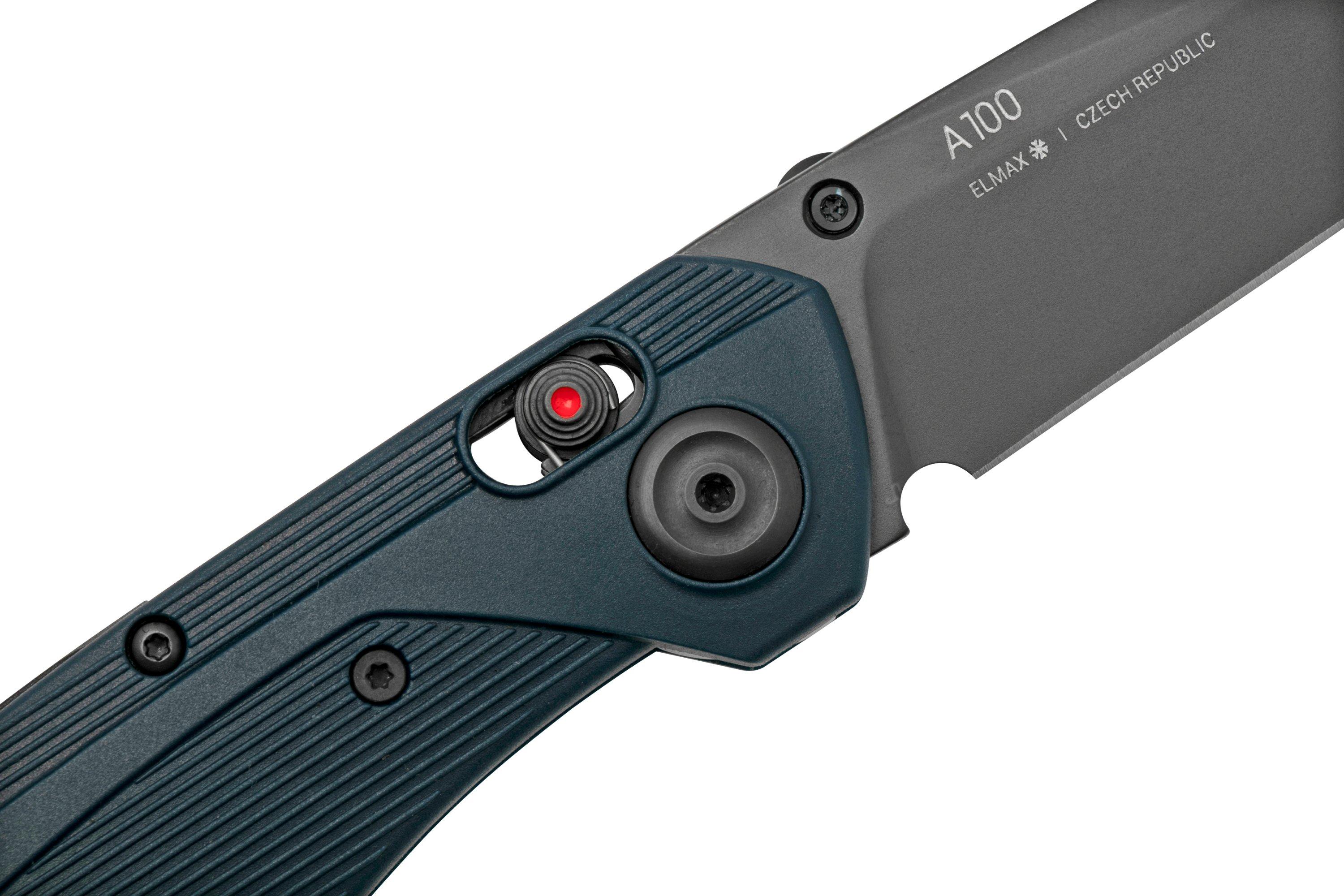 ANV Knives A100, Elmax, Blue FRN, Alock, A100-002 pocket knife ...