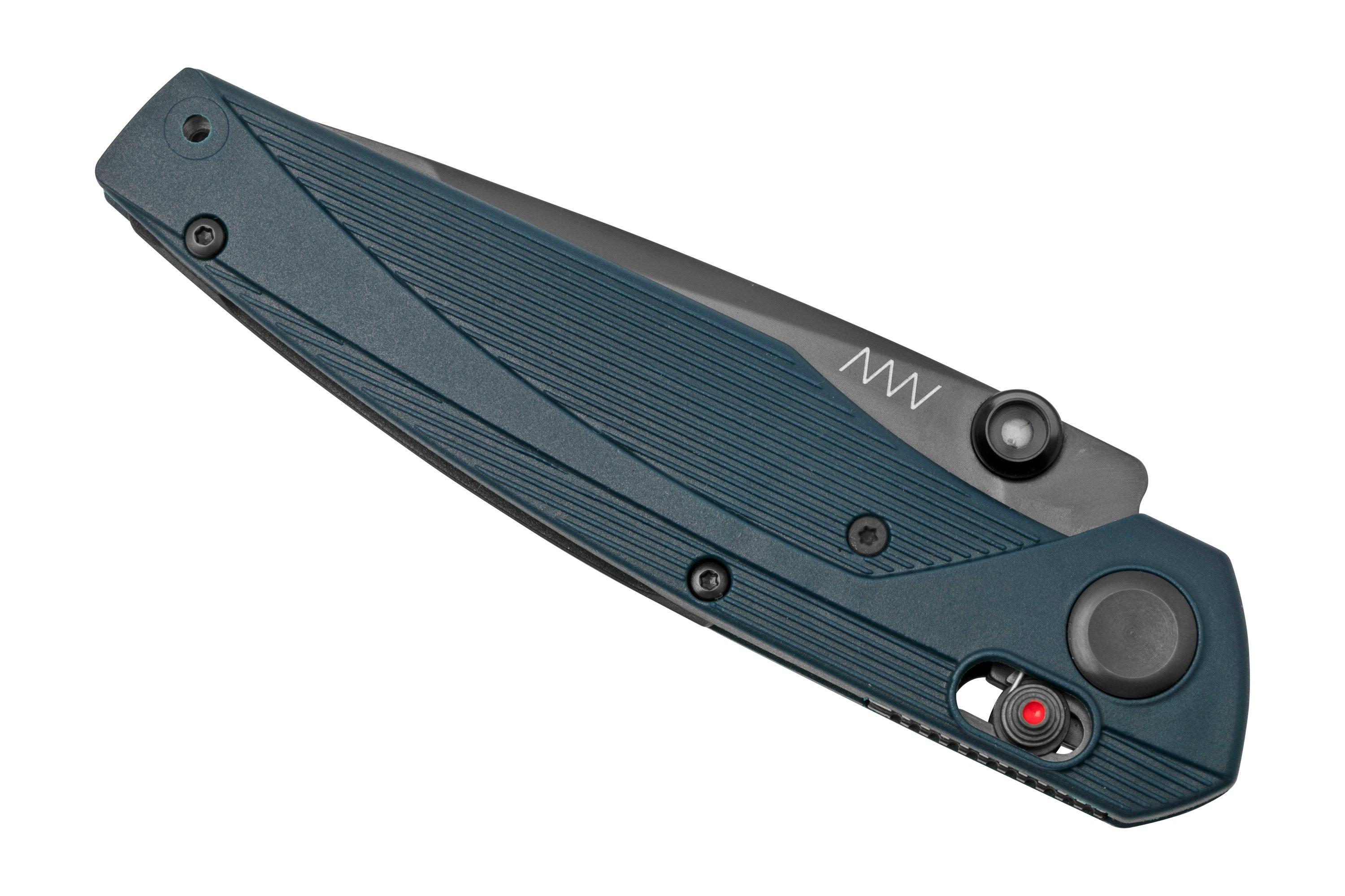 ANV Knives A100, Elmax, Blue FRN, Alock, A100-002 pocket knife ...