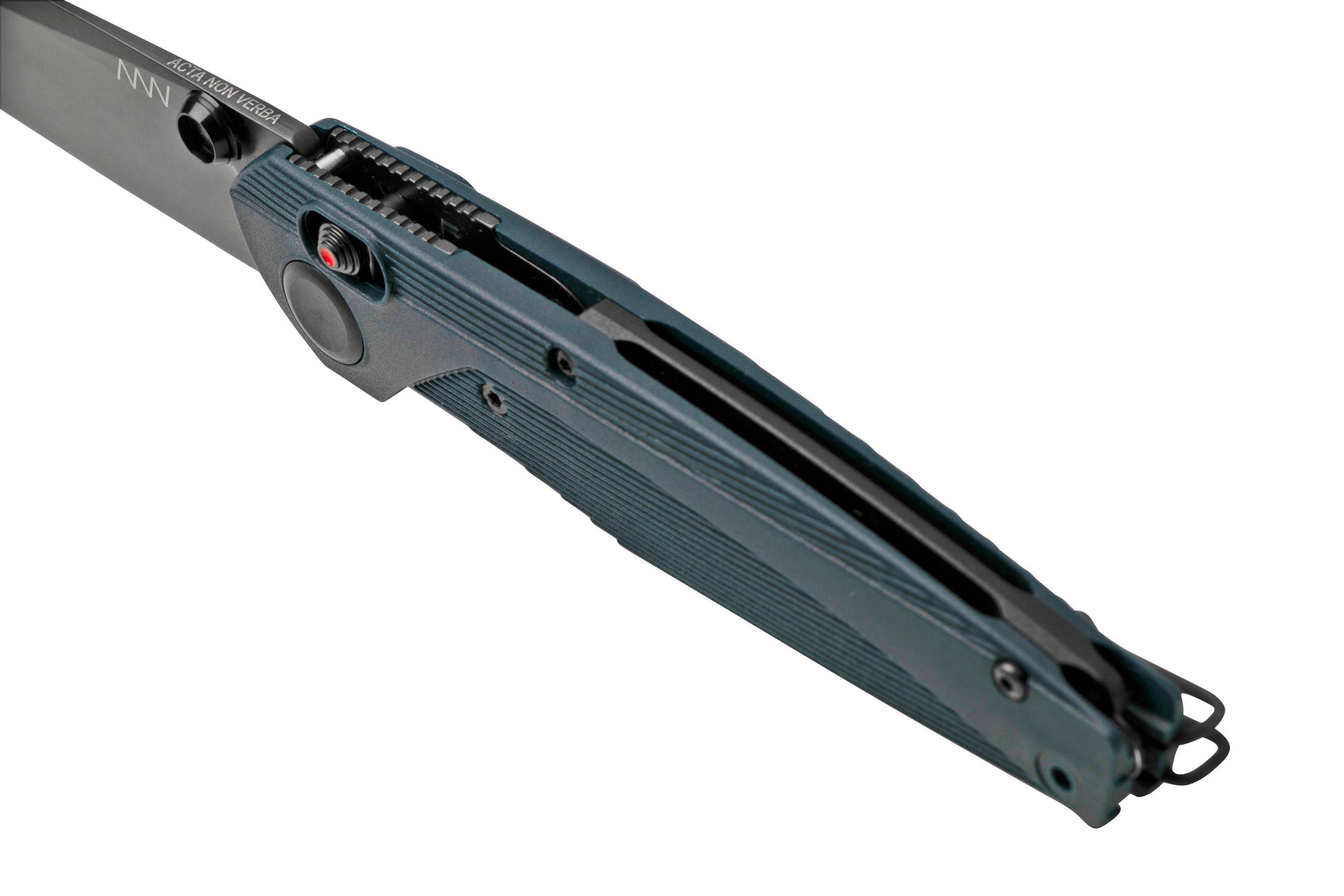 ANV Knives A100 CPM MAGNACUT, DLC, Alock, GRN Blue ANVA100-008, pocket ...