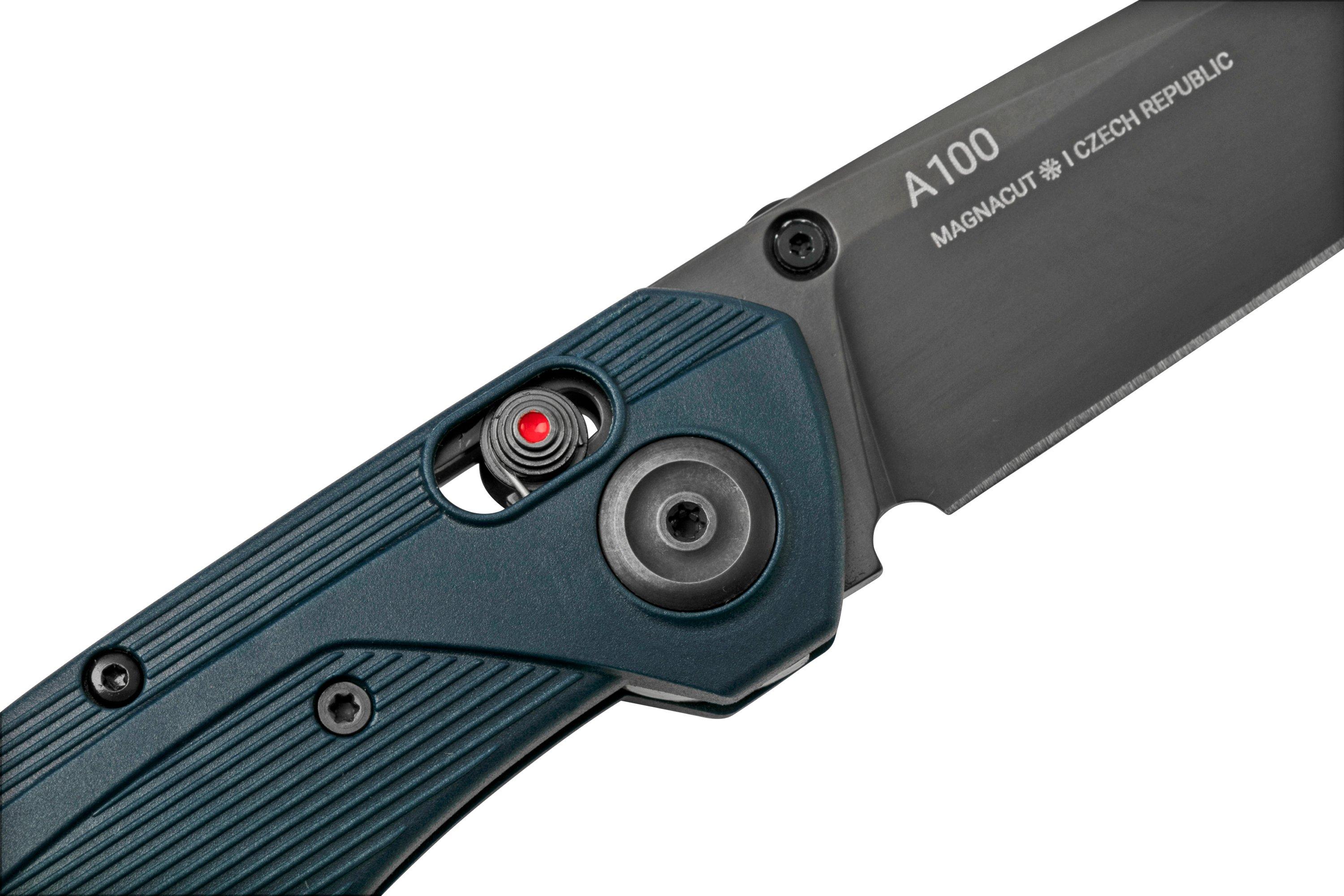 ANV Knives A100 CPM MAGNACUT, DLC, Alock, GRN Blue ANVA100-008, pocket ...