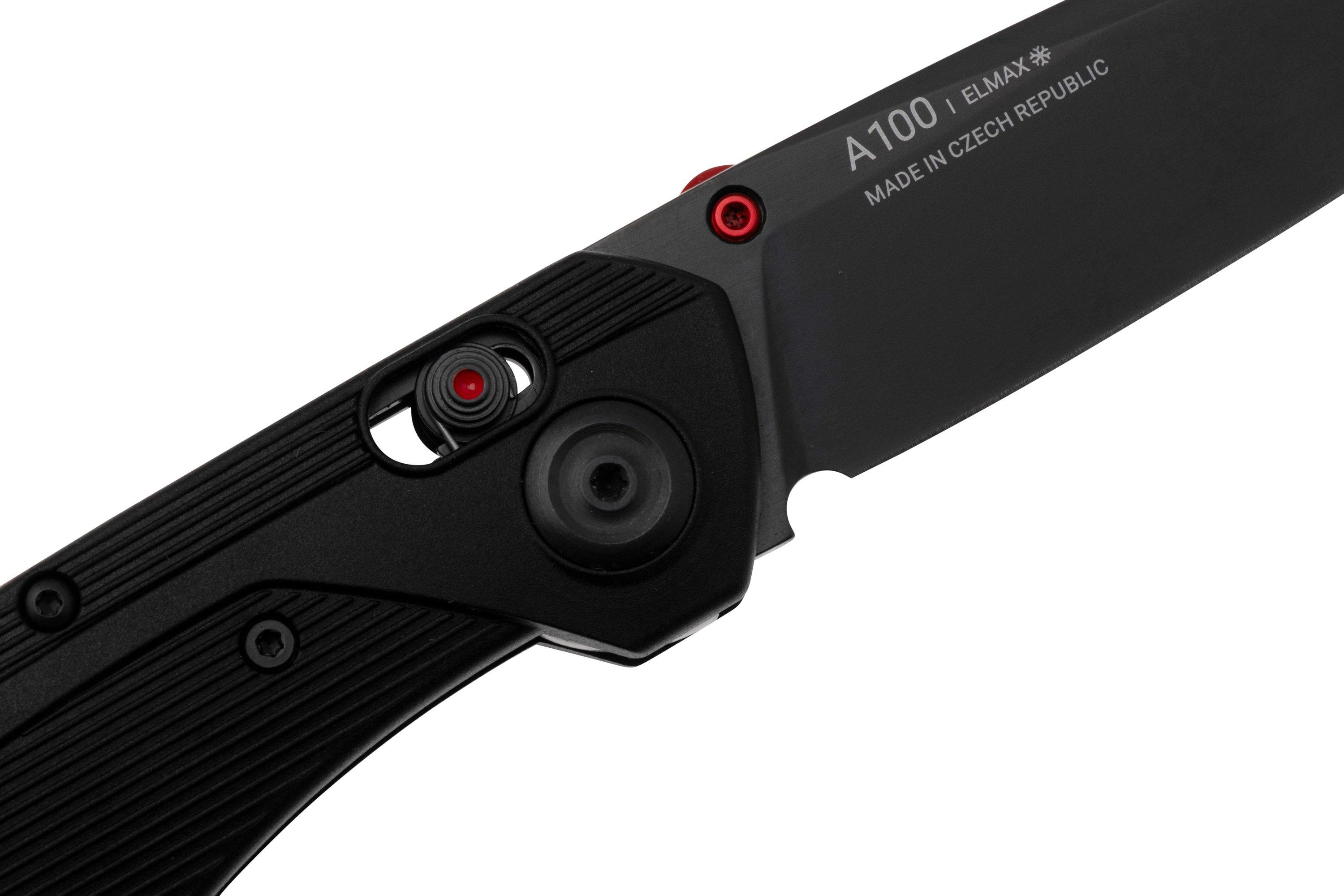 ANV Knives A100, Elmax, DLC, Alock, GRN Black ANVA100-016 pocket knife ...