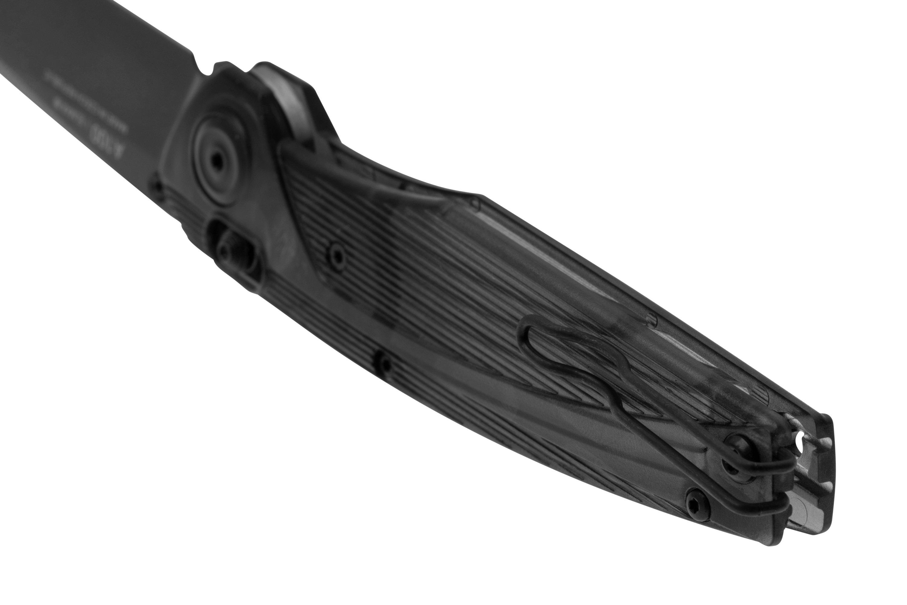 ANV Knives A100, BB, DLC, Black Ultem, Alock, A100-025, pocket knife ...