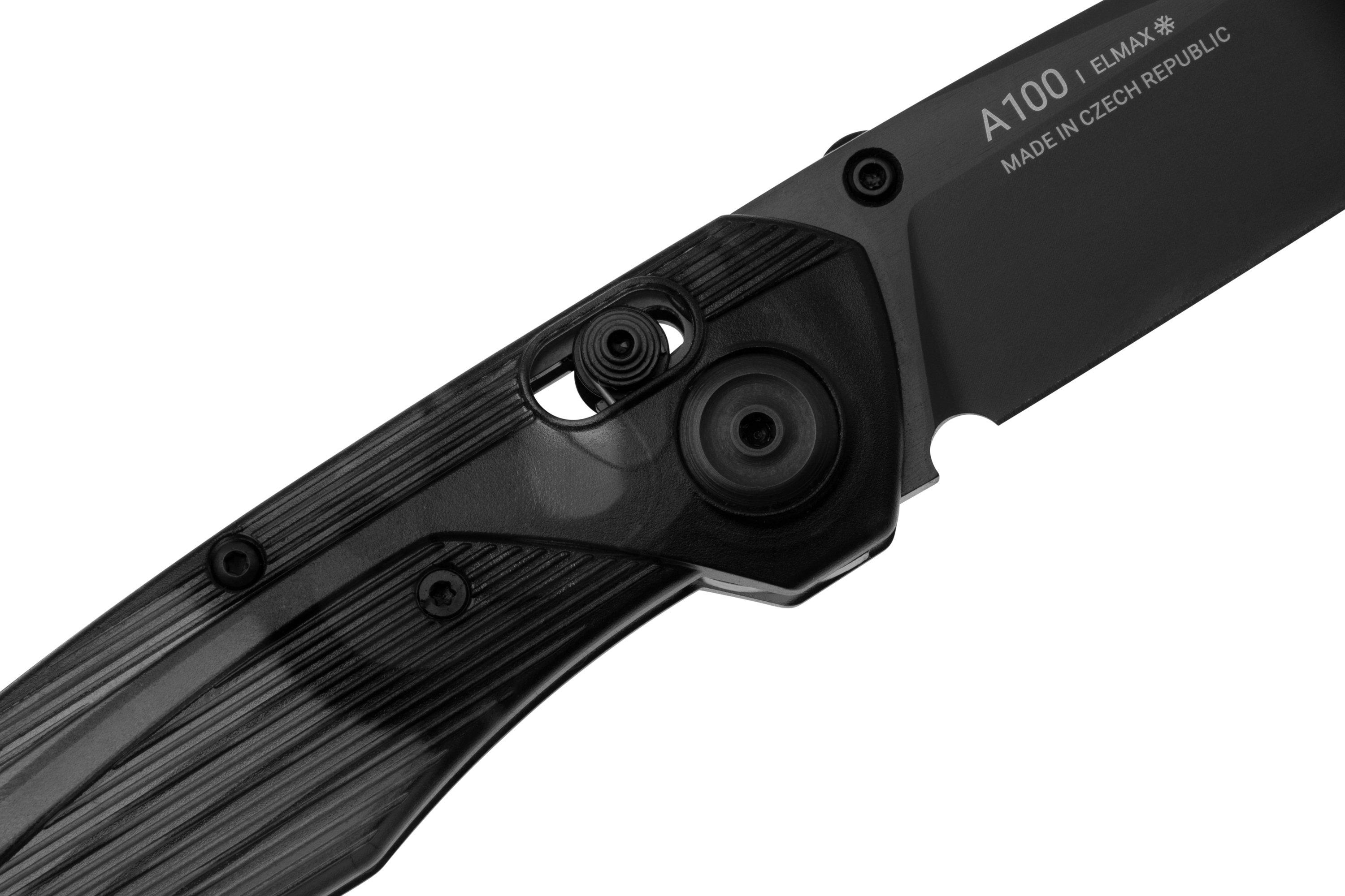 ANV Knives A100, BB, DLC, Black Ultem, Alock, A100-025, pocket knife ...