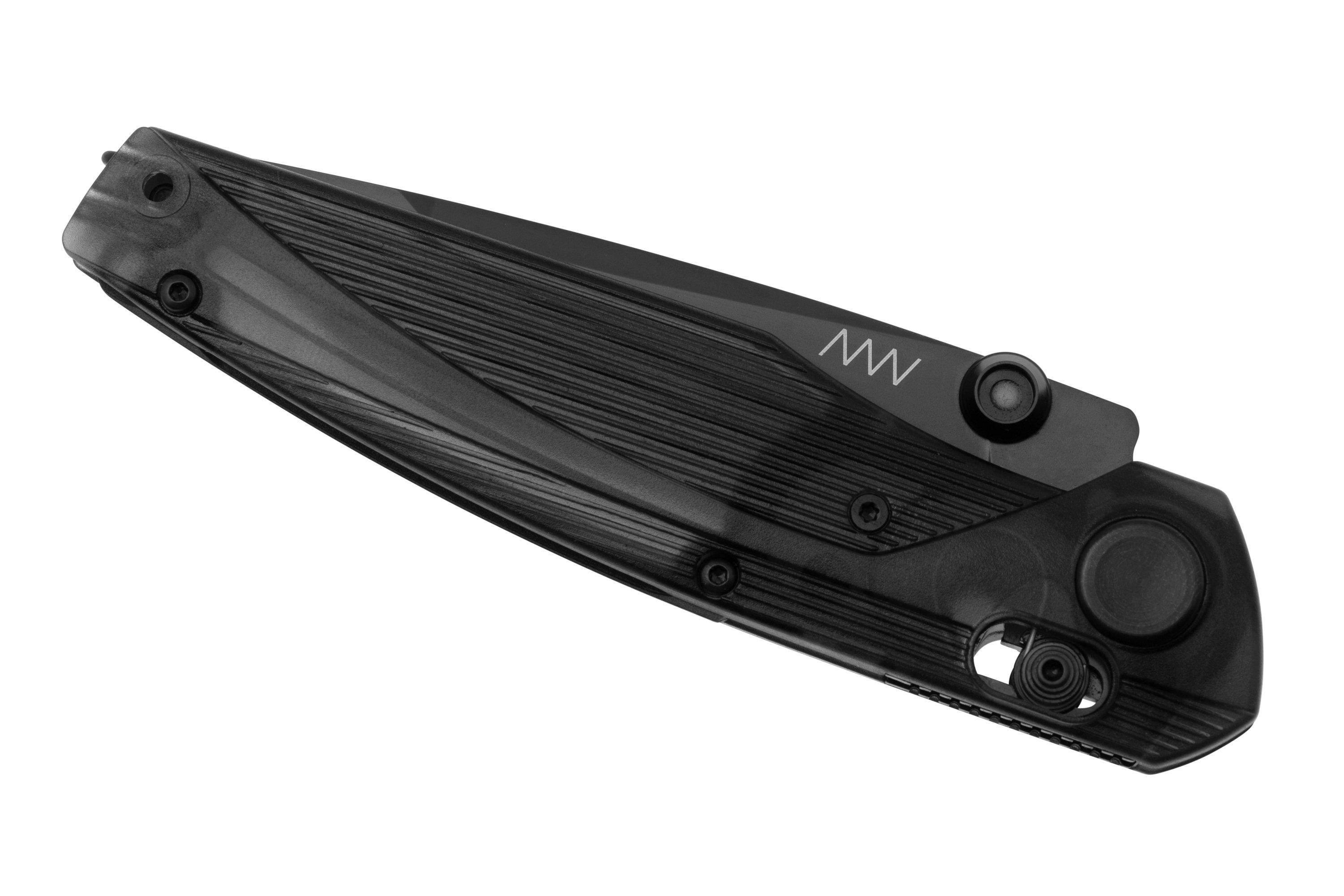 ANV Knives A100, BB, DLC, Black Ultem, Alock, A100-025, pocket knife ...