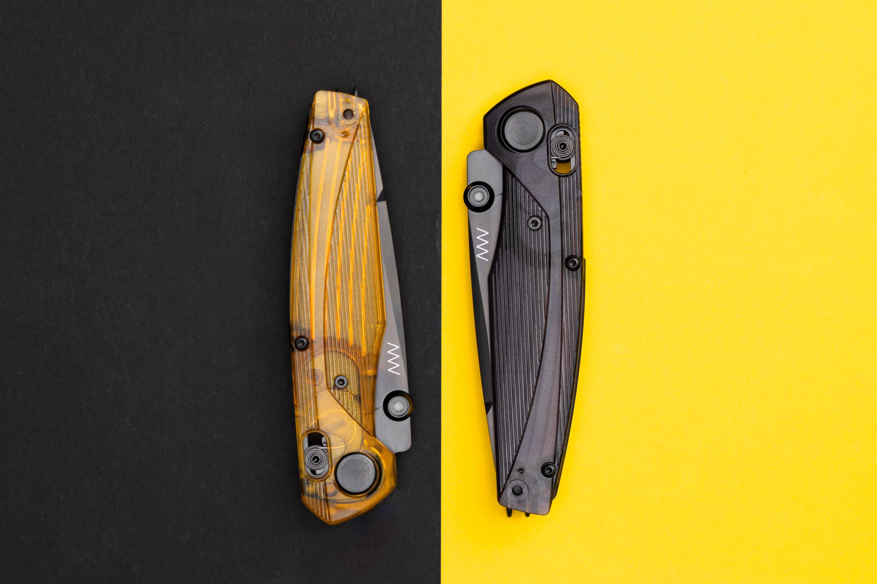 ANV Knives A100, BB, DLC, Black Ultem, Alock, A100-025, navaja ...