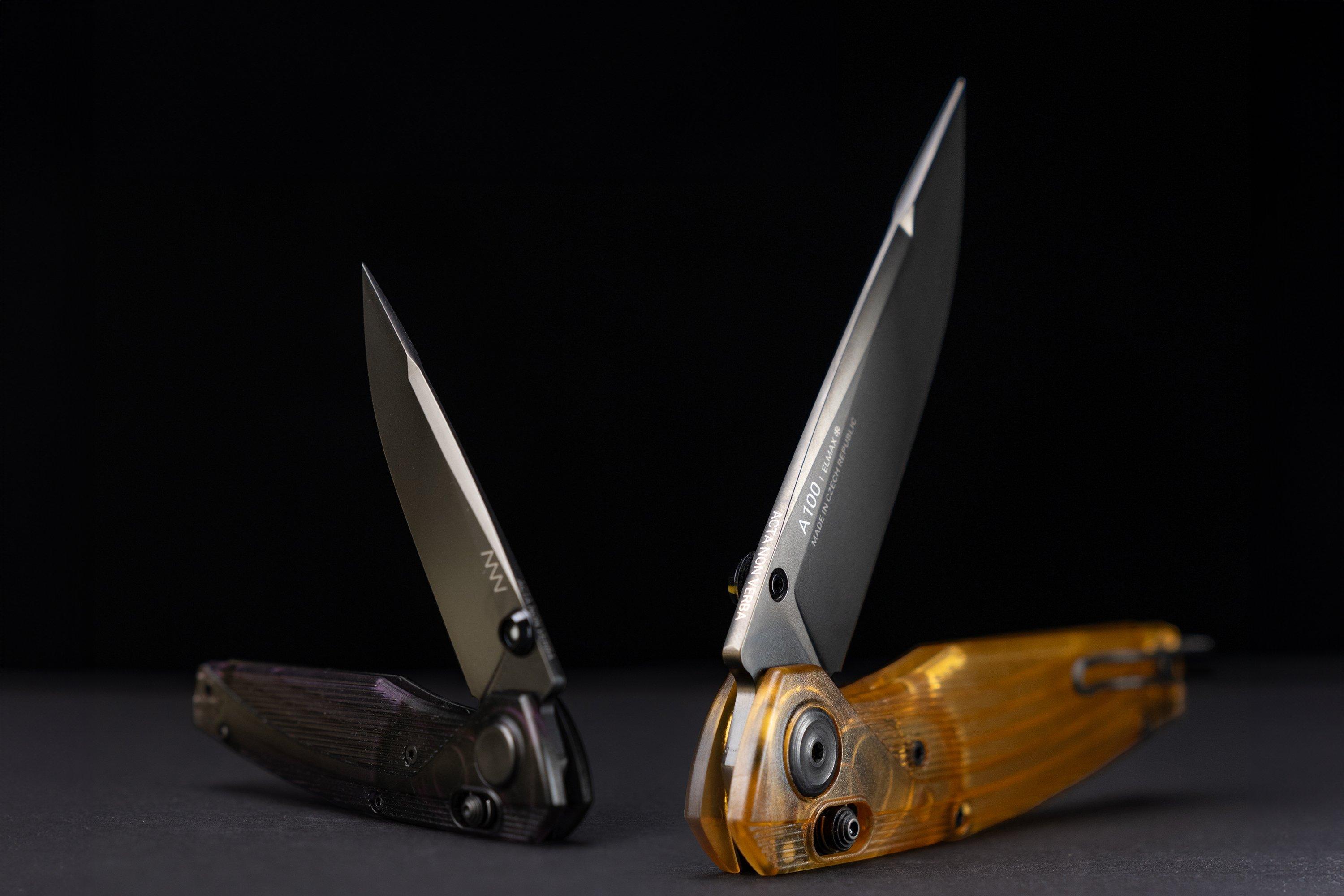 ANV Knives A100, BB, DLC, Black Ultem, Alock, A100-025, pocket knife ...