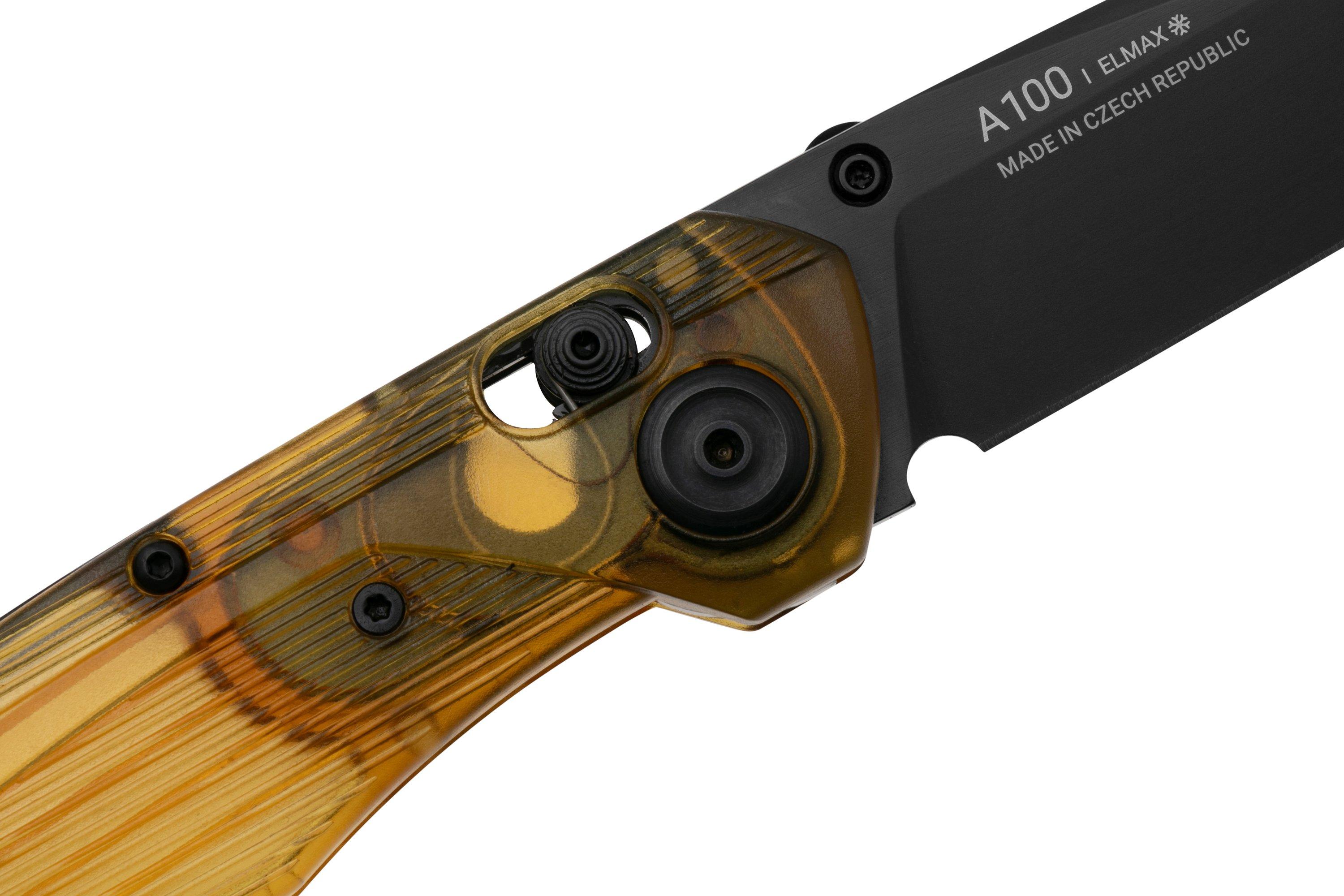 ANV Knives A100, BB, DLC, Yellow Natural Ultem, Alock, A100-026, zakmes ...