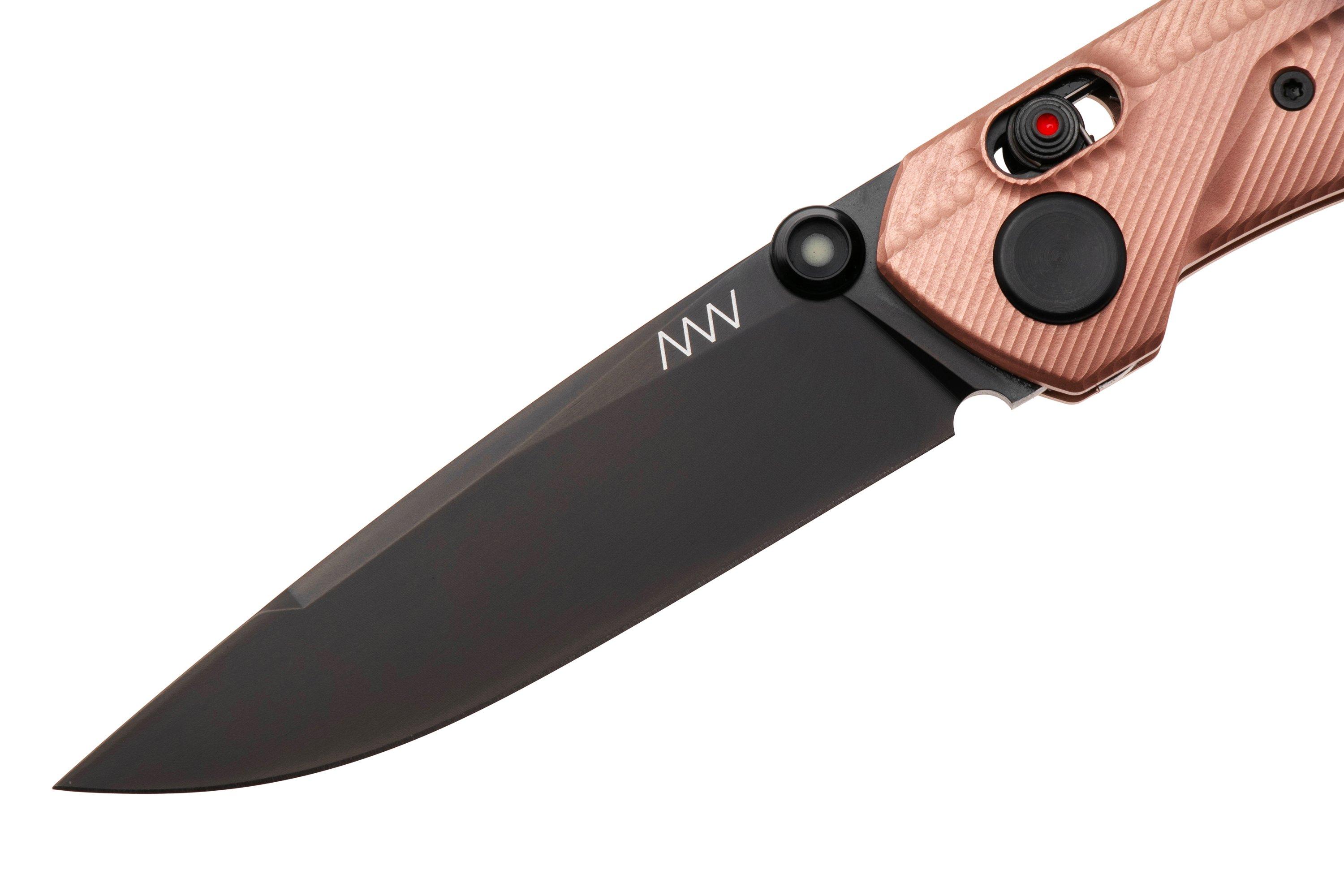 ANV A100 BB, A100-034 Black DLC Elmax, Rose Gold Aluminum, navalha ...