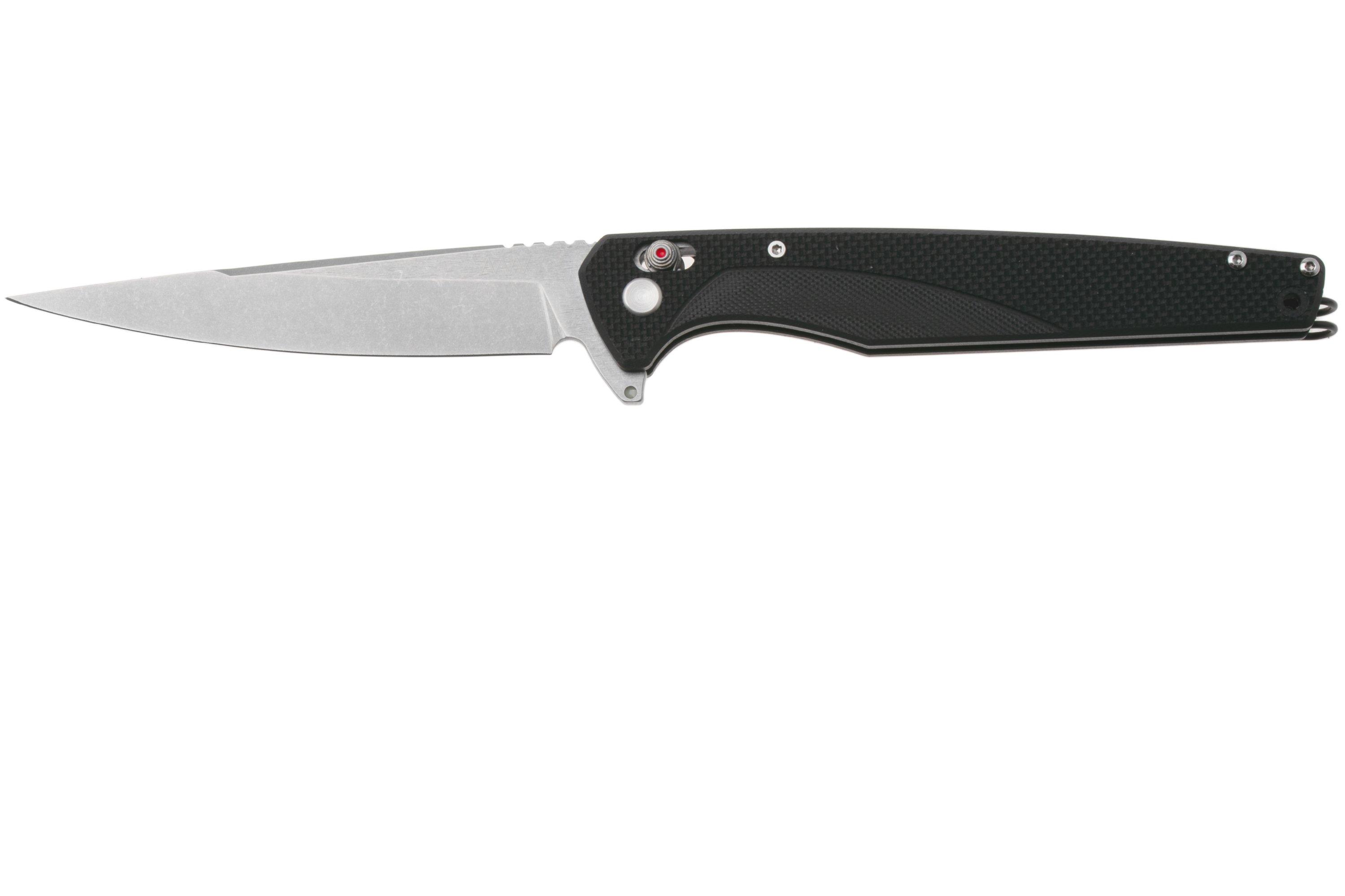 ANV A300BB, Stonewashed Sandvik 14C28N, Black G10, Flipper ...