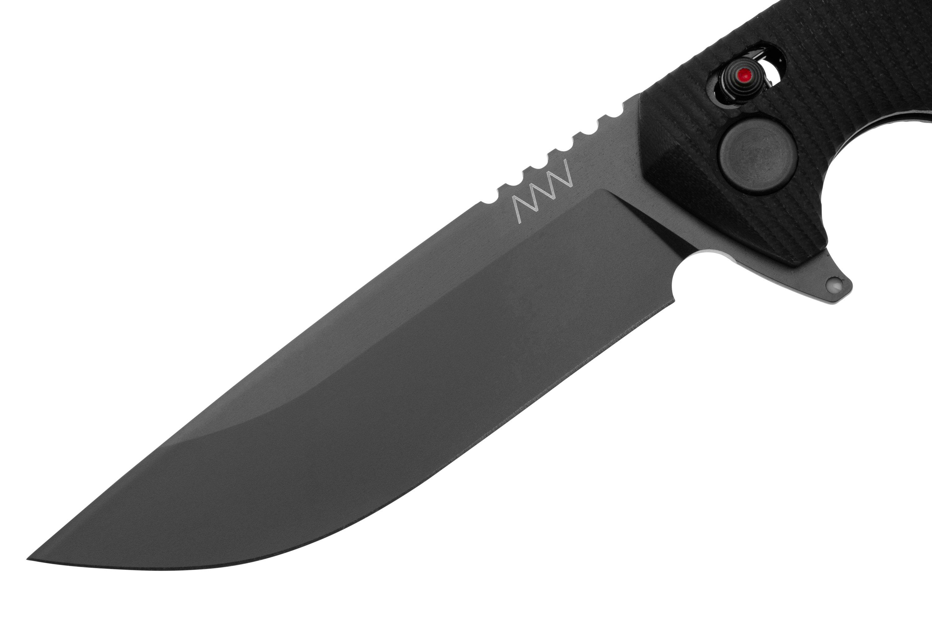 ANV A400 A400-001 DLC Sleipner, Black G10, pocket knife ...