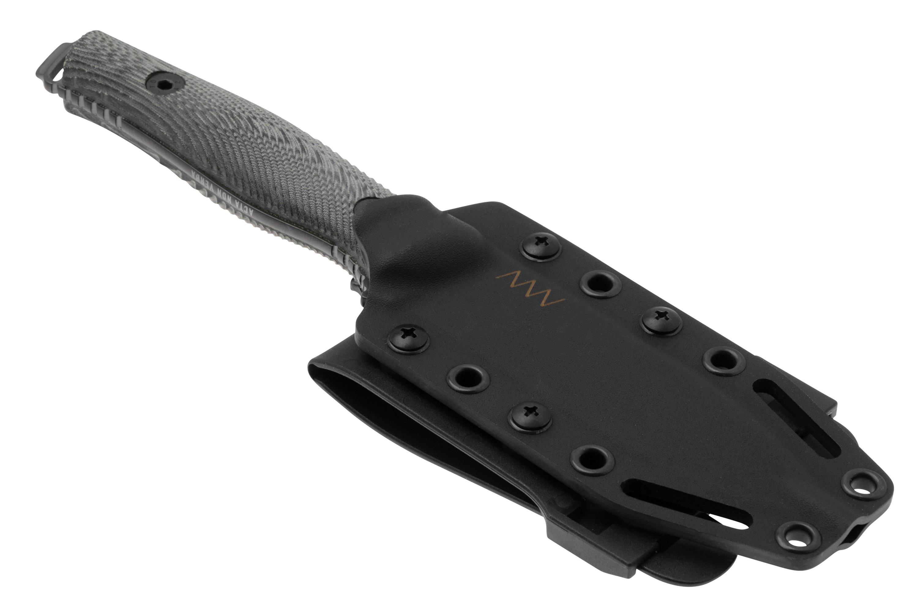 ANV Knives M25 Sleipner DLC, Black Micarta, fixed knife ...