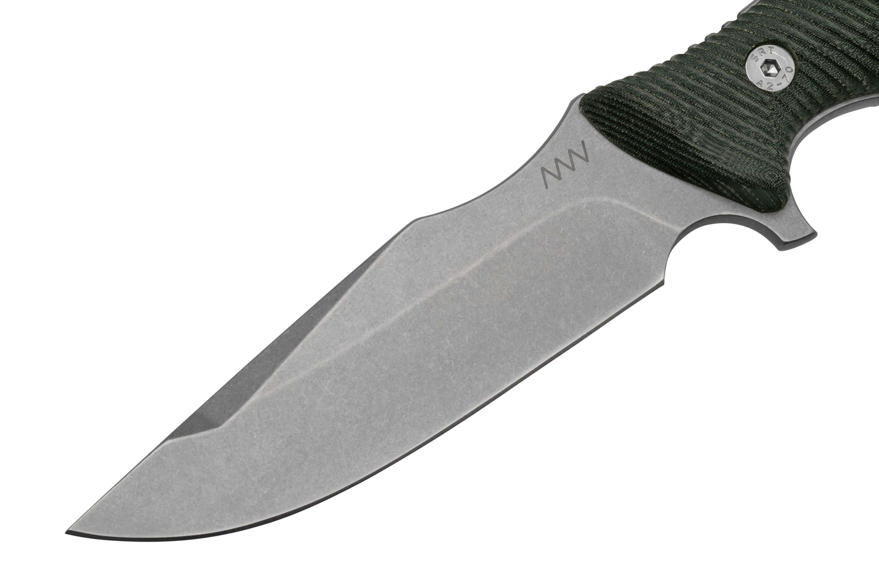 ANV Knives M311 SPELTER Stonewashed Sleipner, Black Handle, Black Kydex ...