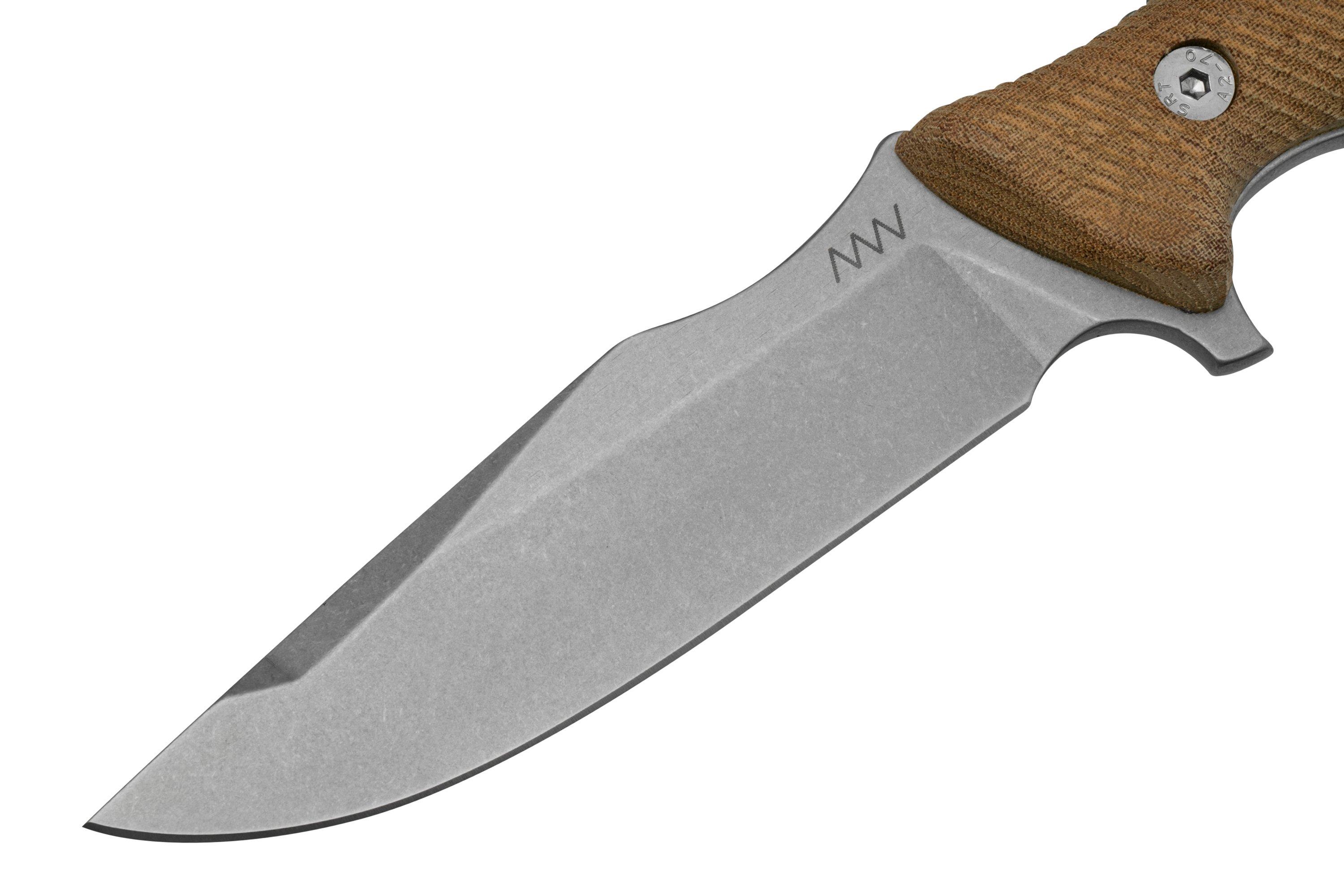 ANV Knives M311 SPELTER Stonewashed Sleipner, Coyote Handle, Black ...