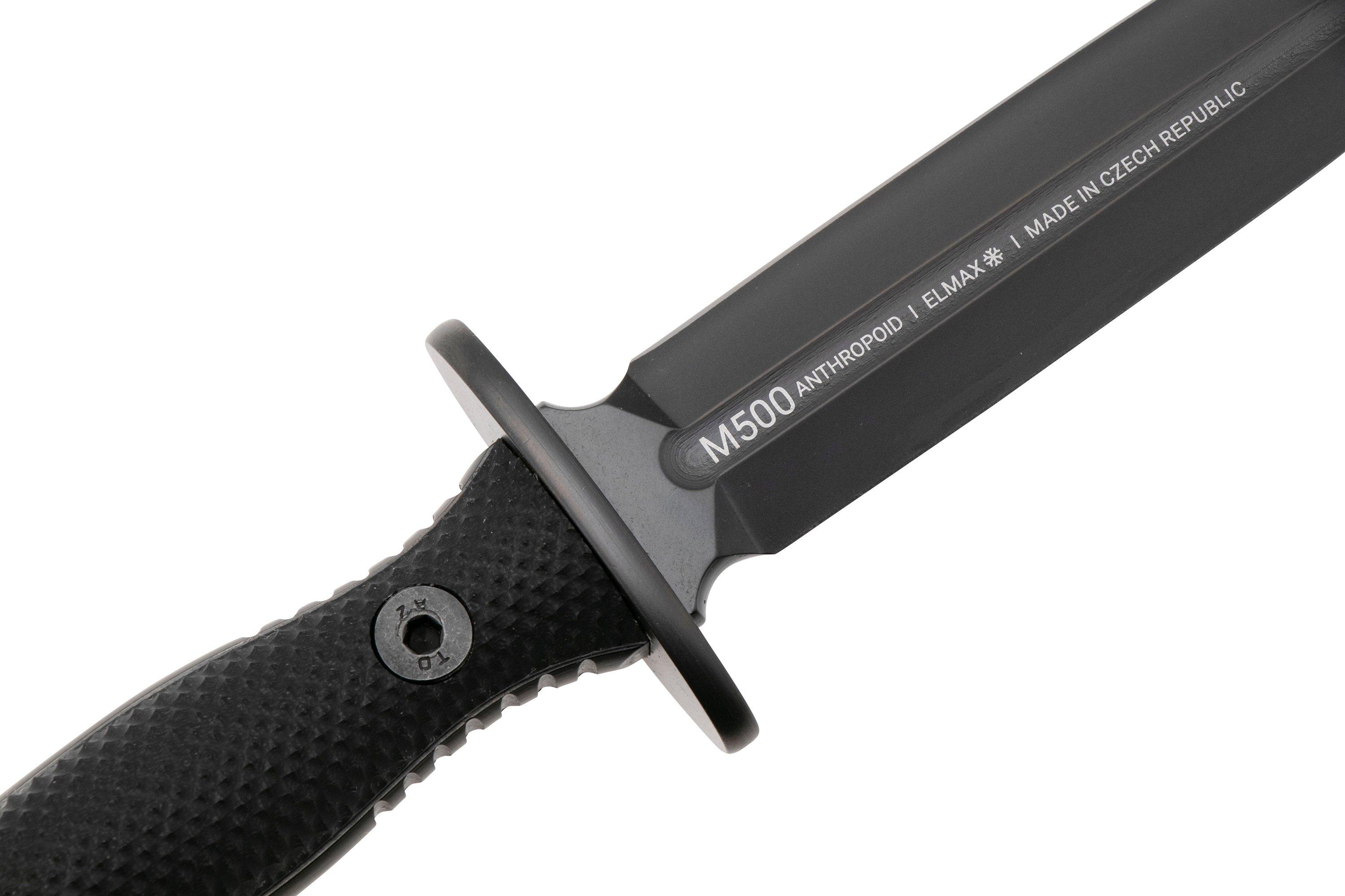 ANV M500 Anthropoid DLC Elmax, Black Handle, M500-001, Black Kydex ...