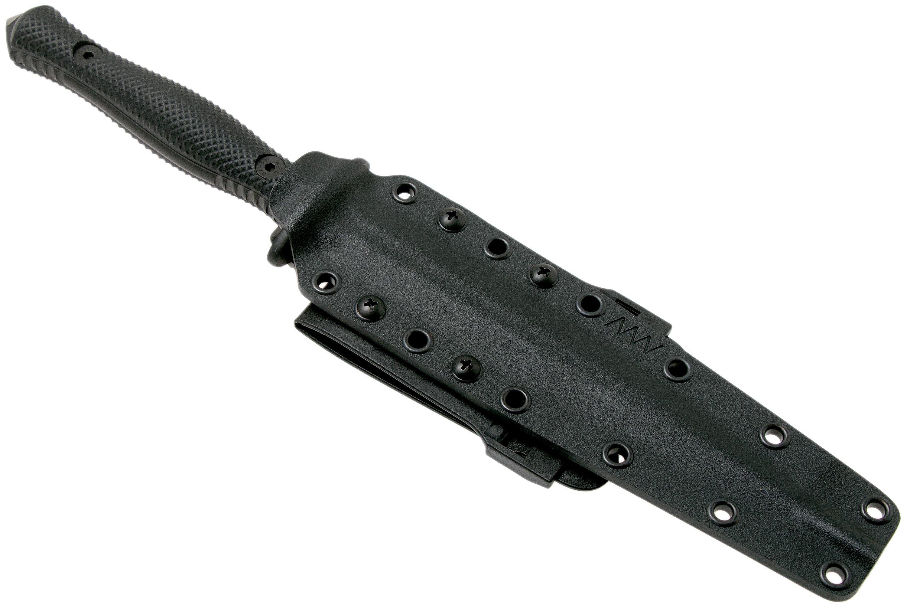ANV M500 Anthropoid DLC Elmax, Black Handle, M500-001, Black Kydex ...