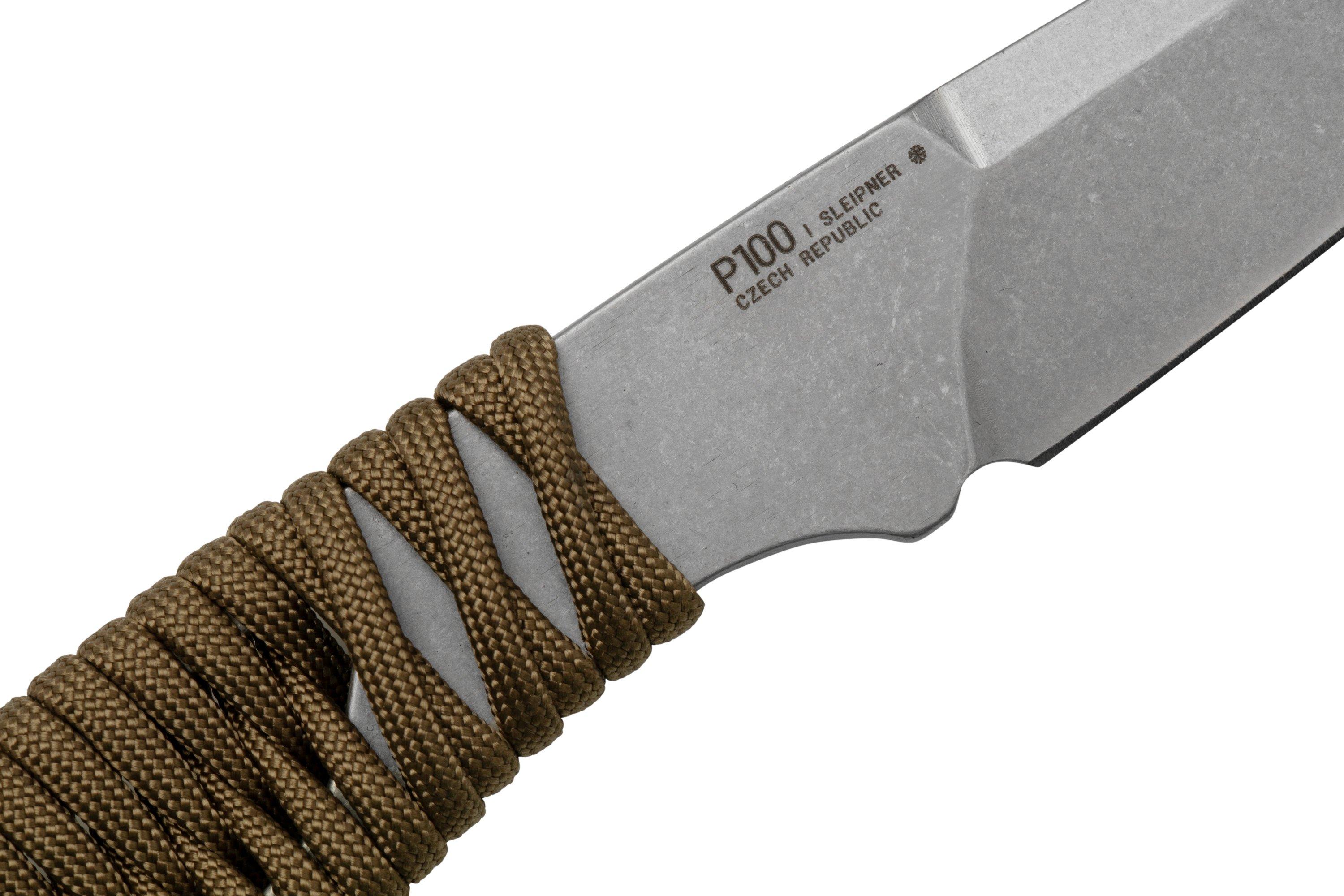 ANV Knives P100 Sleipner, Coyote Paracord, P100-005, Black Kydex Sheath ...