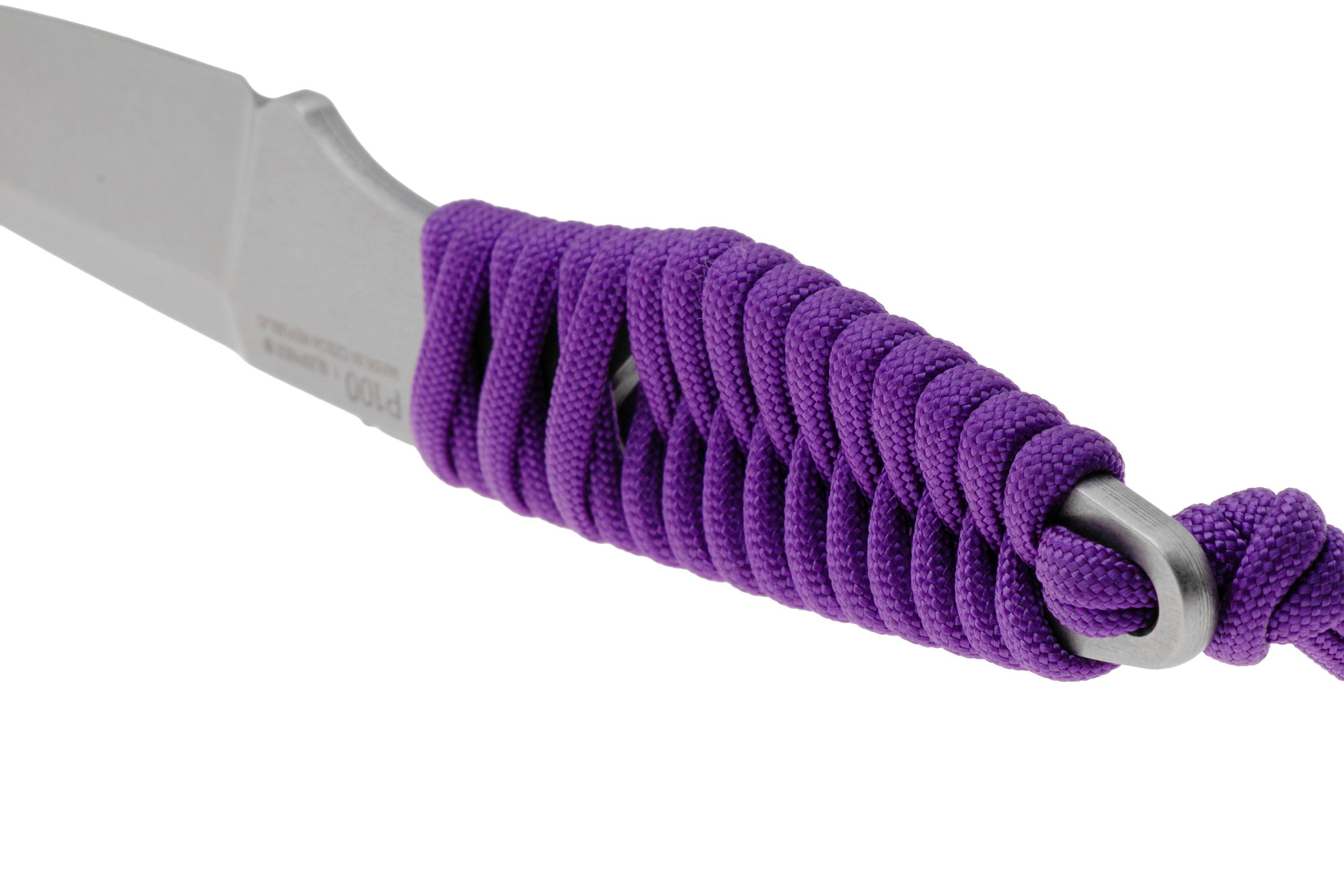 ANV P100 Sleipner, Purple Paracord P100-011, Black Kydex Sheath, neck ...