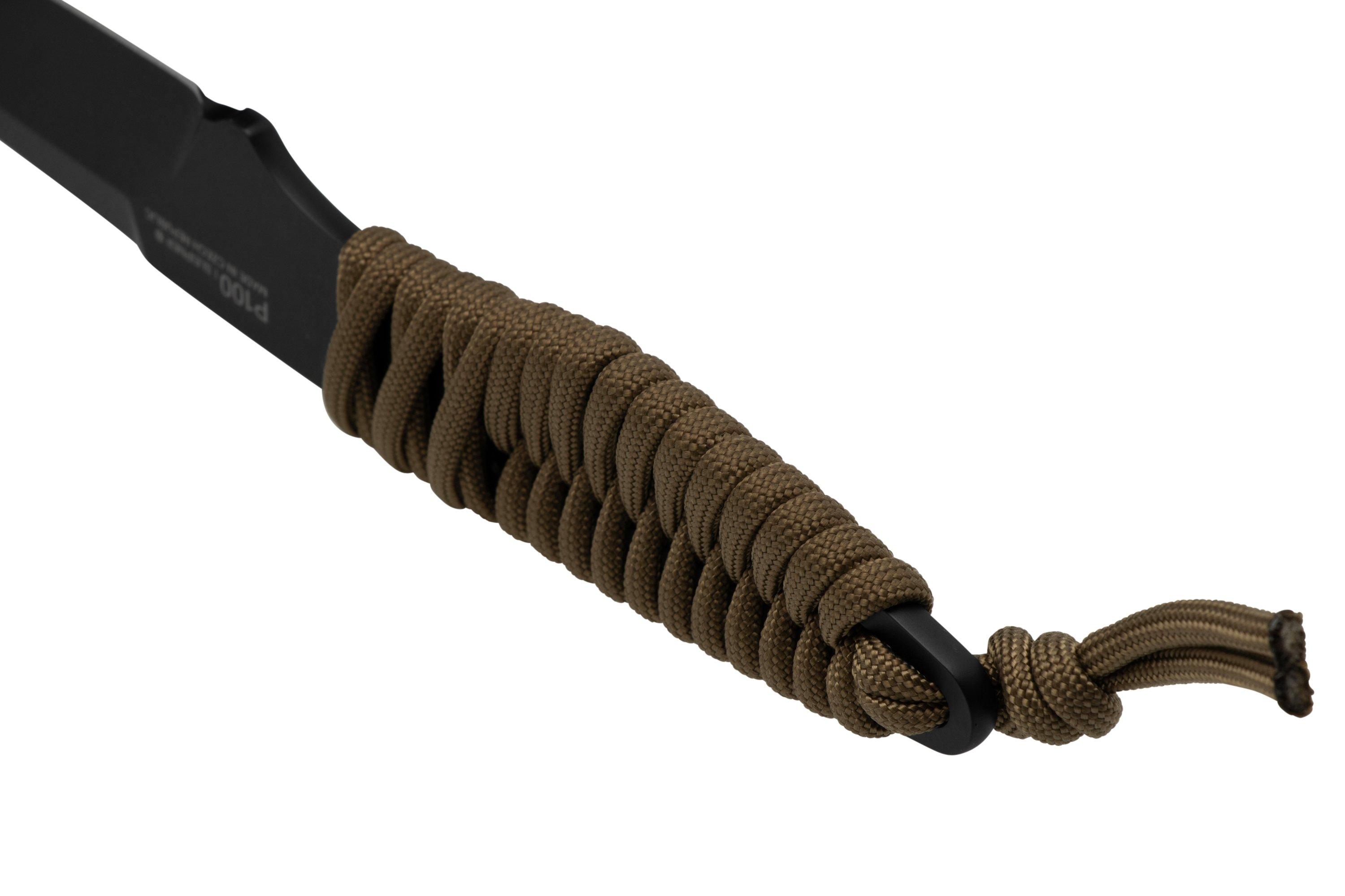 ANV Knives P100 Sleipner Cerakote, Coyote Paracord, P100-040, Black ...