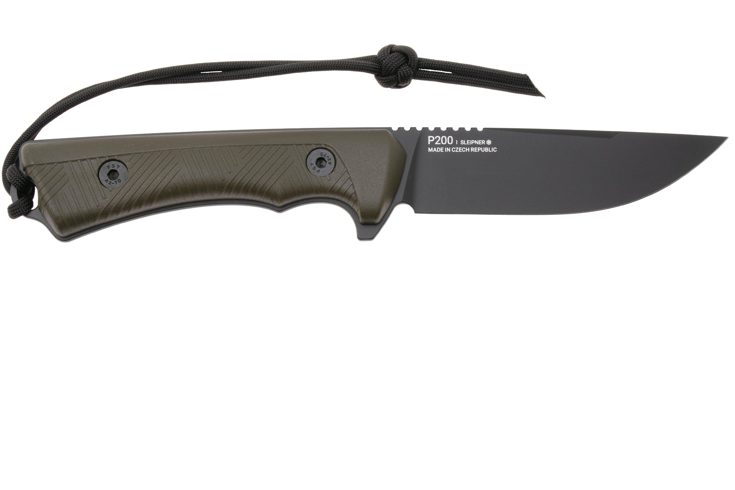 Nóż survivalowy ANV P200, P200-047, Black Cerakote Sleipner, Olive ...