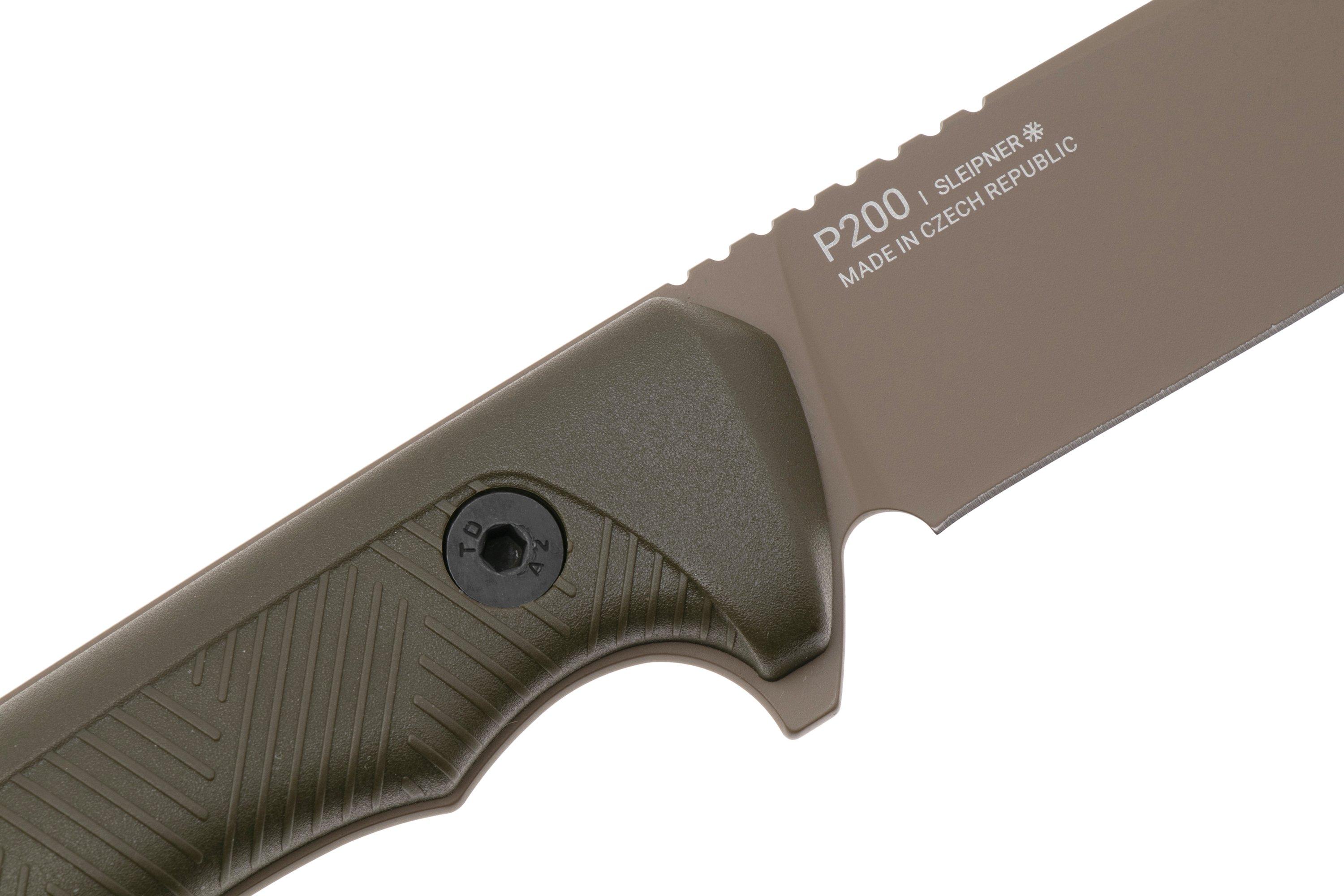 ANV P200, P200-053, Coyote Cerakote Sleipner, Olive GRNPU, survival knife | Advantageously ...