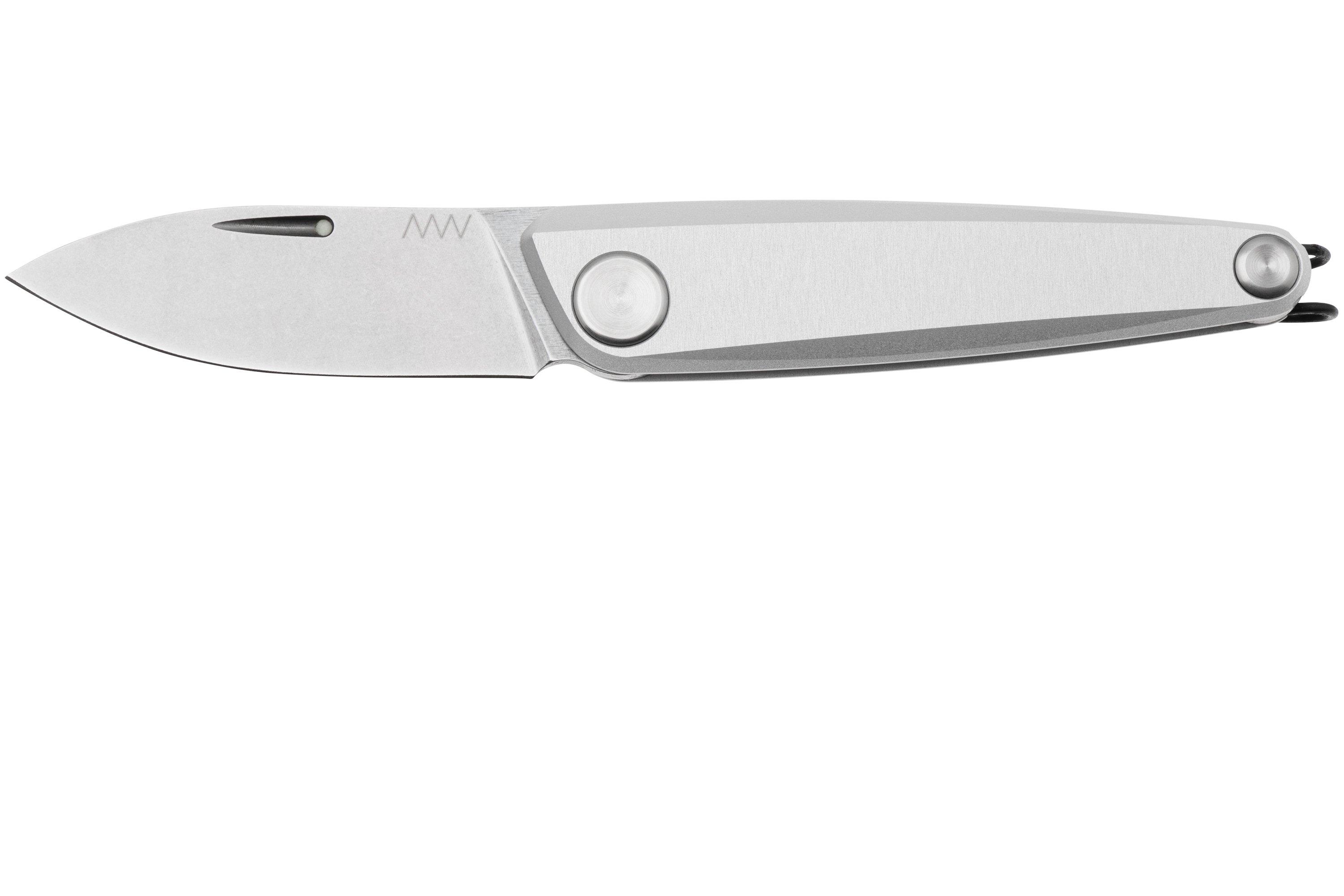 ANV Knives Z050BB, Z050-009BB Stonewashed Sleipner, Dural Silver ...