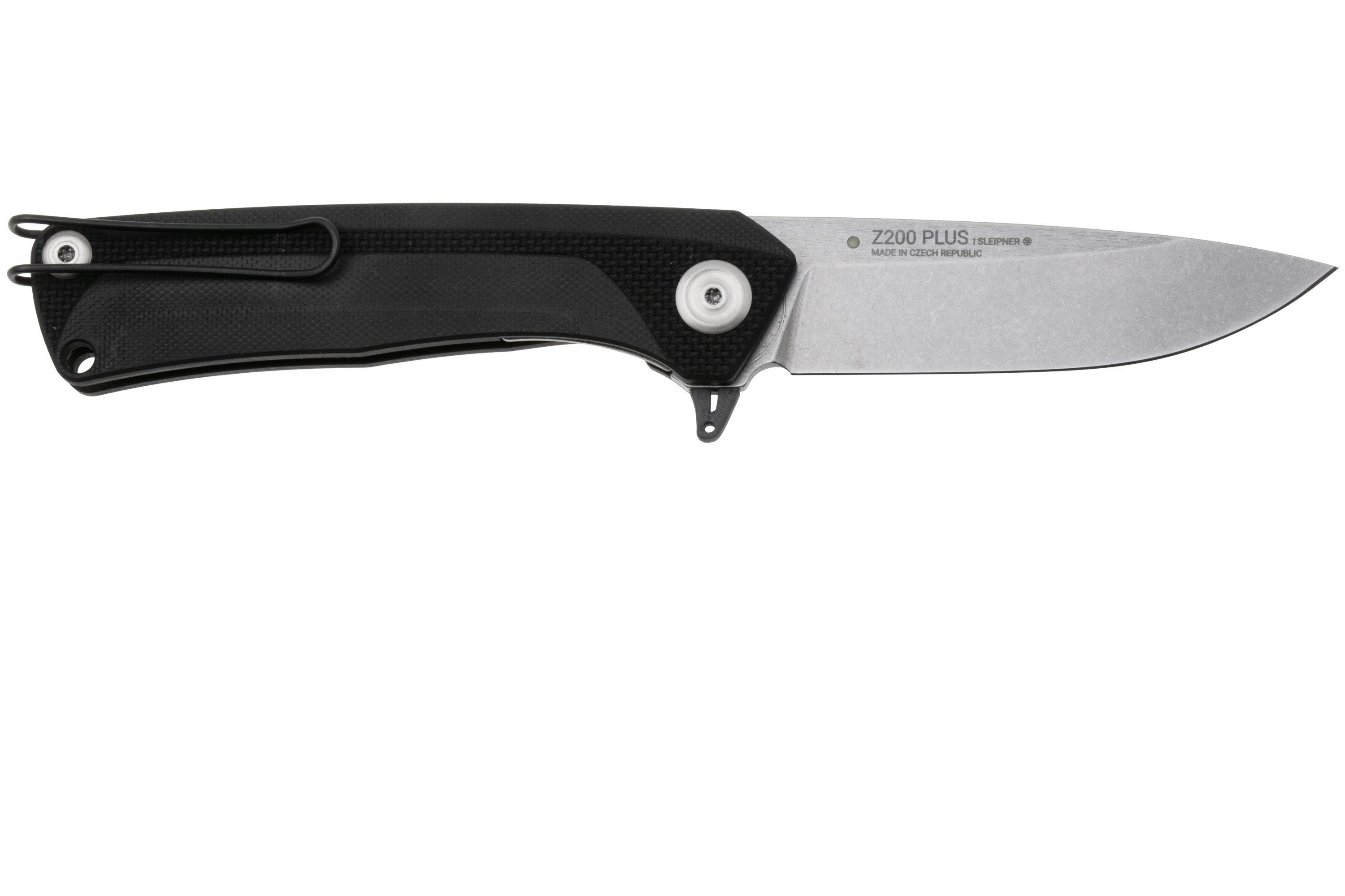 ANV Z200 PLUS-001, Stonewashed Sleipner, Black G10 pocket knife ...