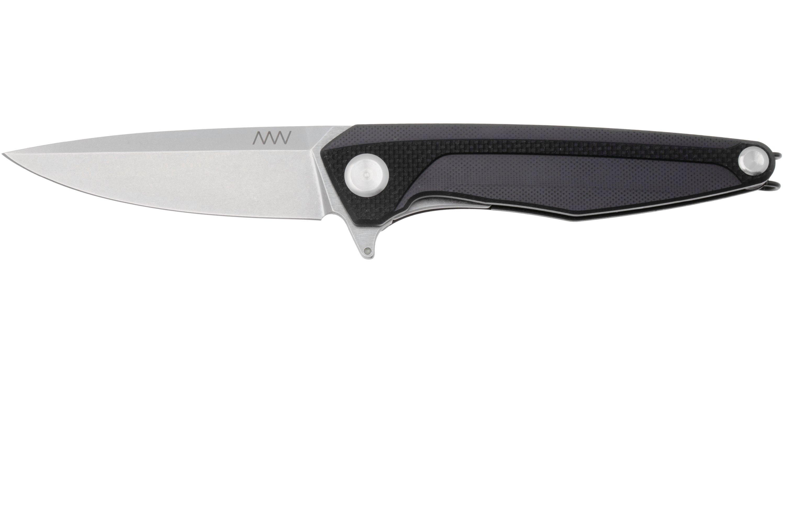 ANV Knives Z300-001, Stonewashed Sleipner, Black G10 navalha | Compras ...