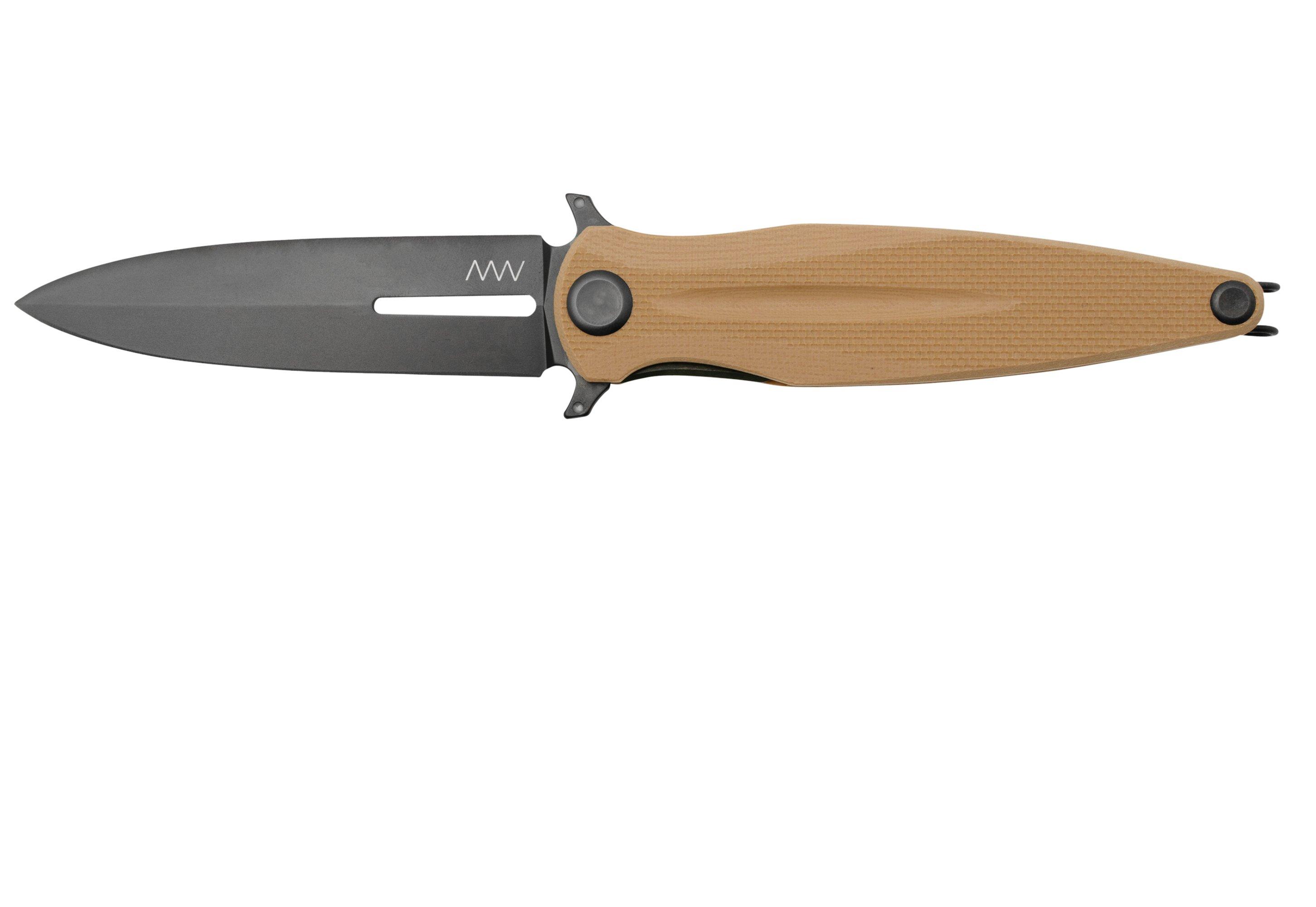 ANV Z400 Sleipner Black DLC, Linerlock, G10 Coyote, ANVZ400-007, pocket ...