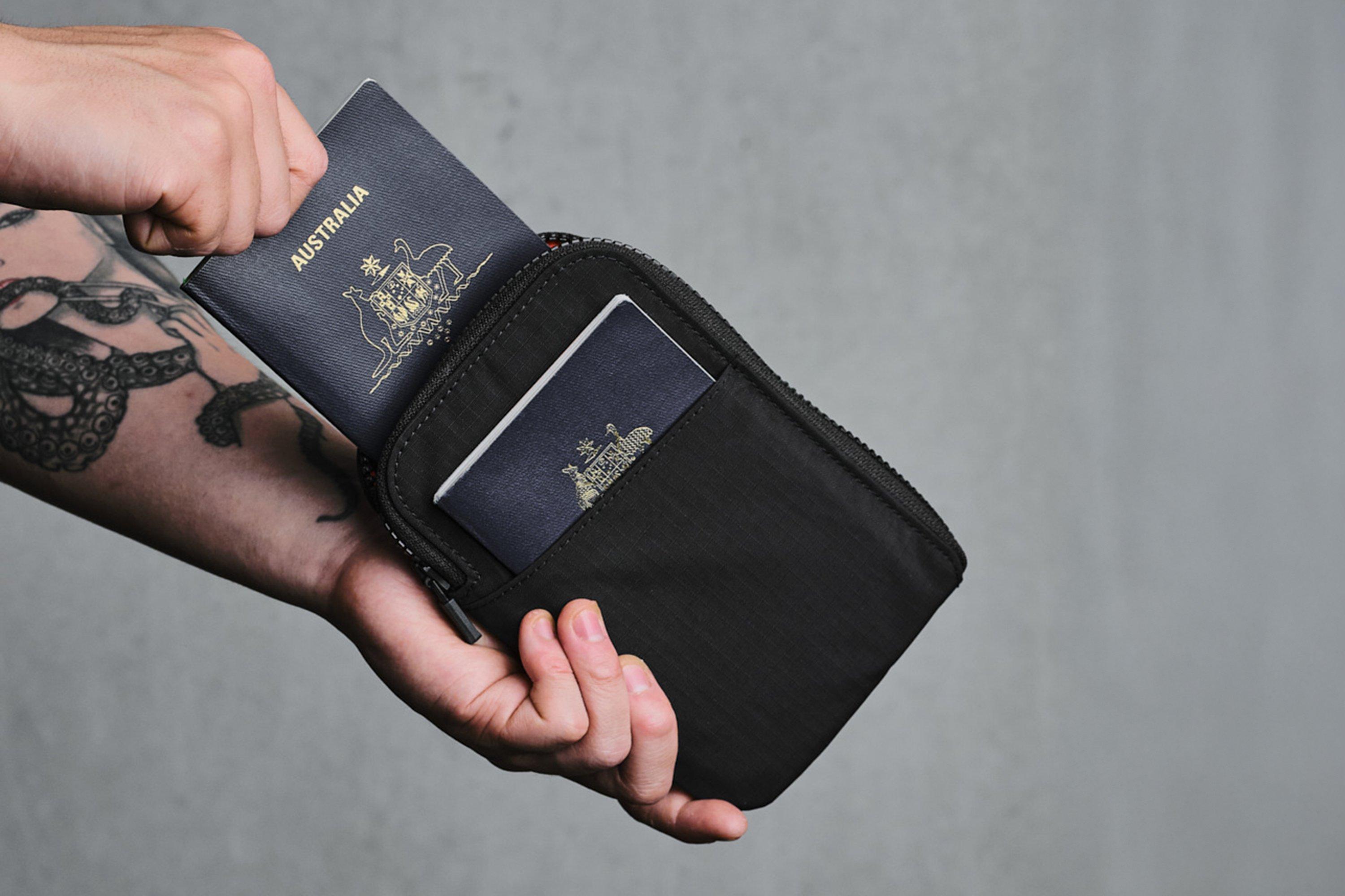 Alpaka Gear Zip Travel Wallet AD010590118 Black, Axoflux 210D ...