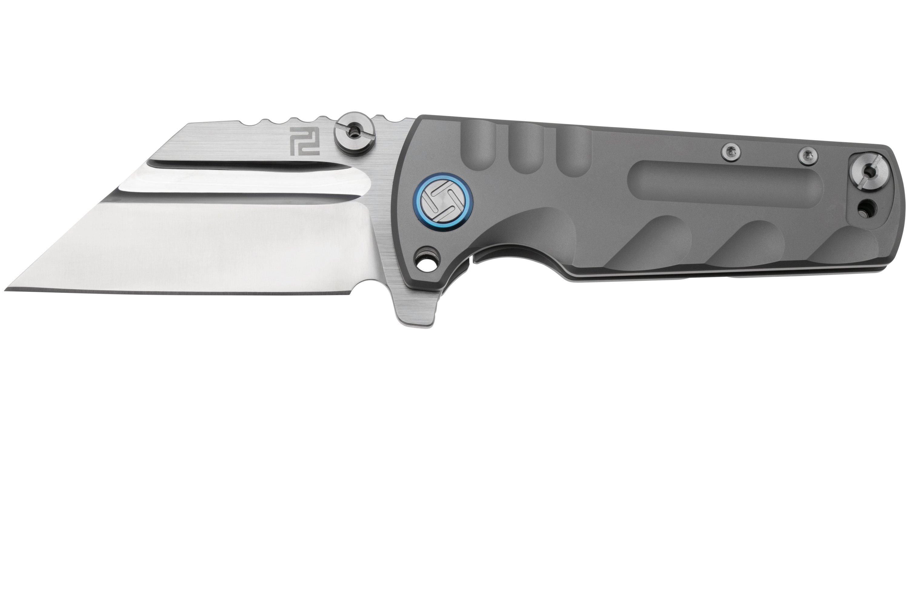 Artisan Cutlery Proponent 1820G-GYS, Satin S35VN, Grey Titanium pocket ...