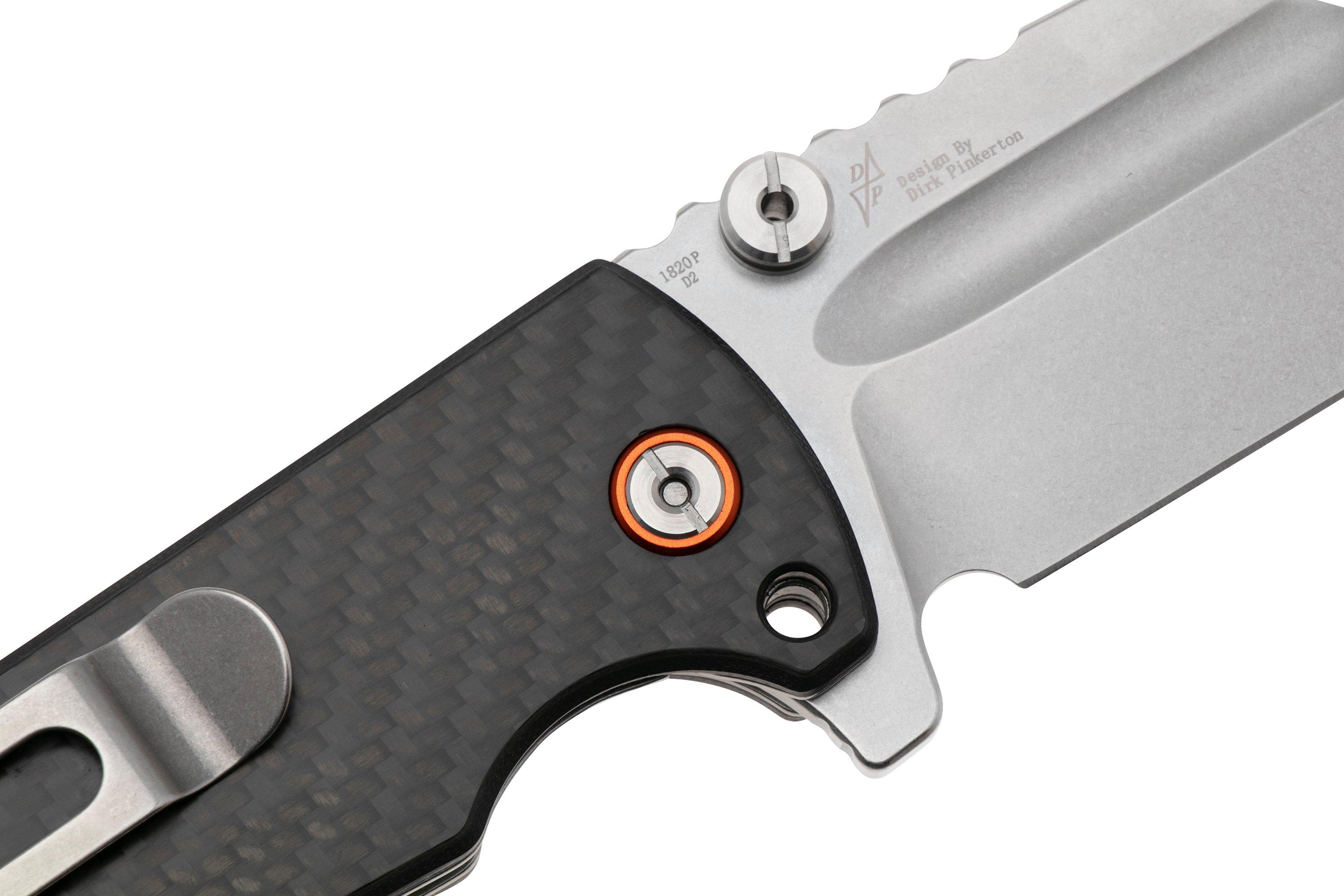 Artisan Cutlery Proponent 1820P-CF, Stonewashed D2, Black Carbon Fiber ...