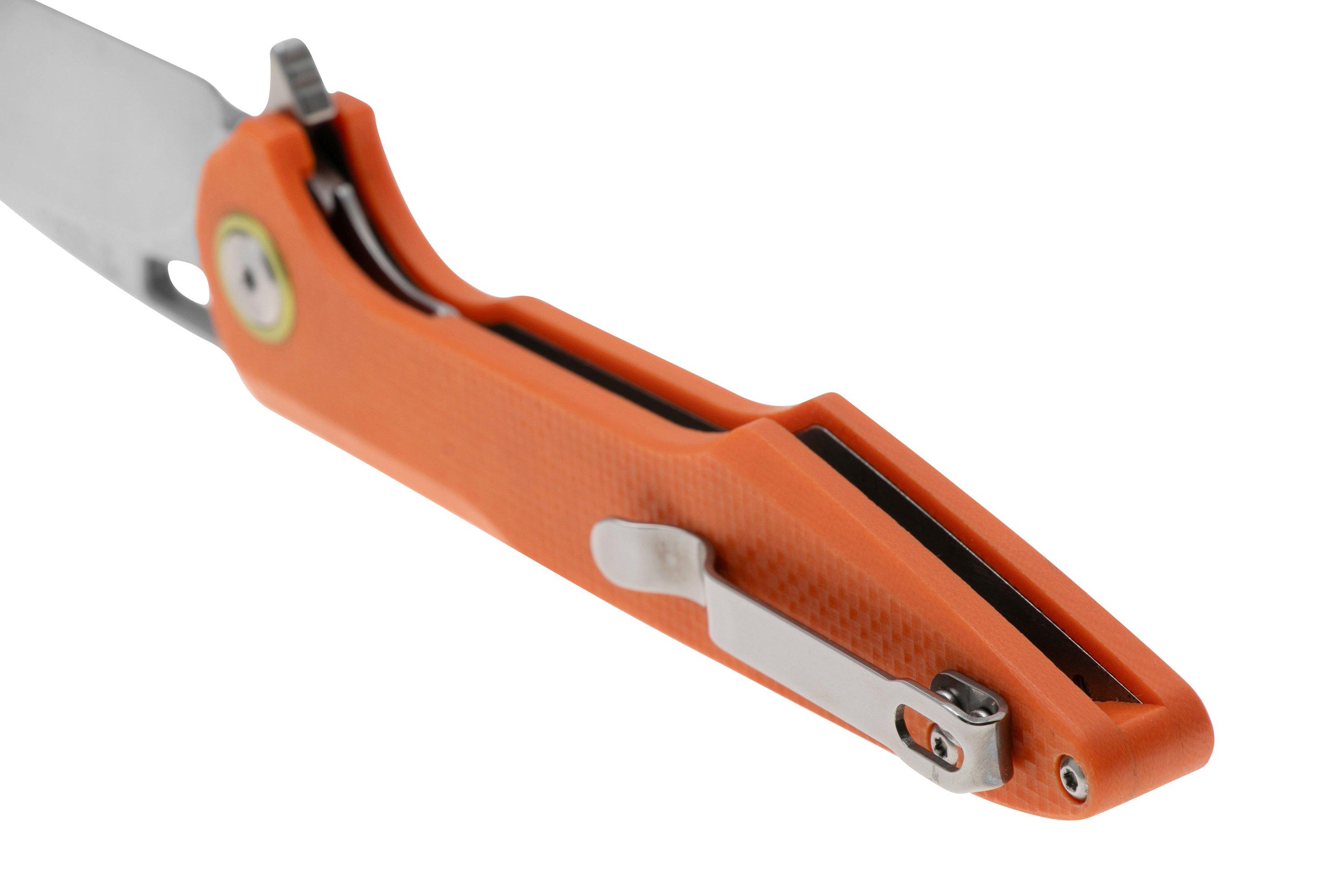 Artisan Cutlery Archaeo 1821P-OEF, Stonewashed D2, Orange G10 pocket ...