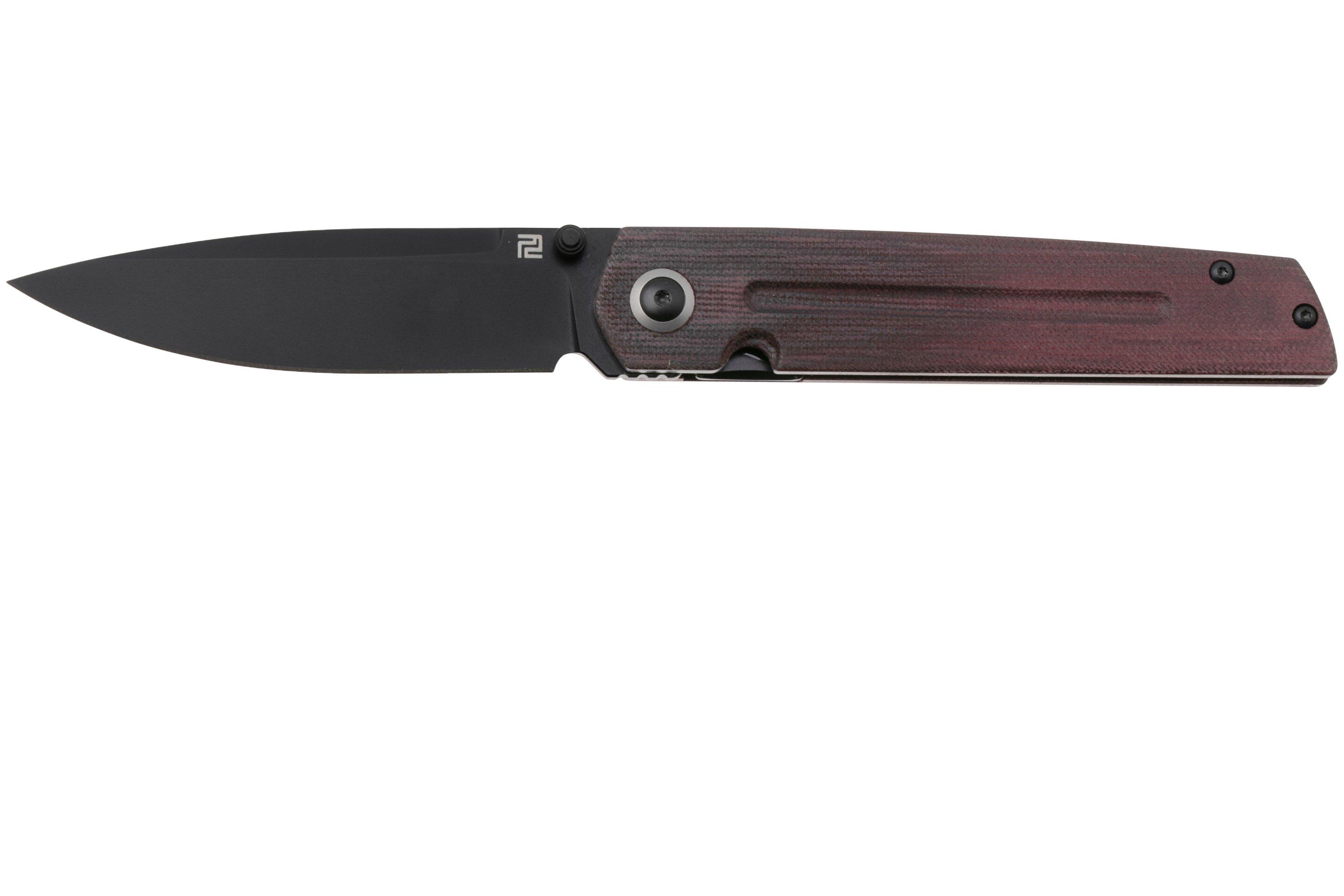 Artisan Cutlery Sirius 1849P-BDRC, PVD S35VN, Red Micarta coltello da ...