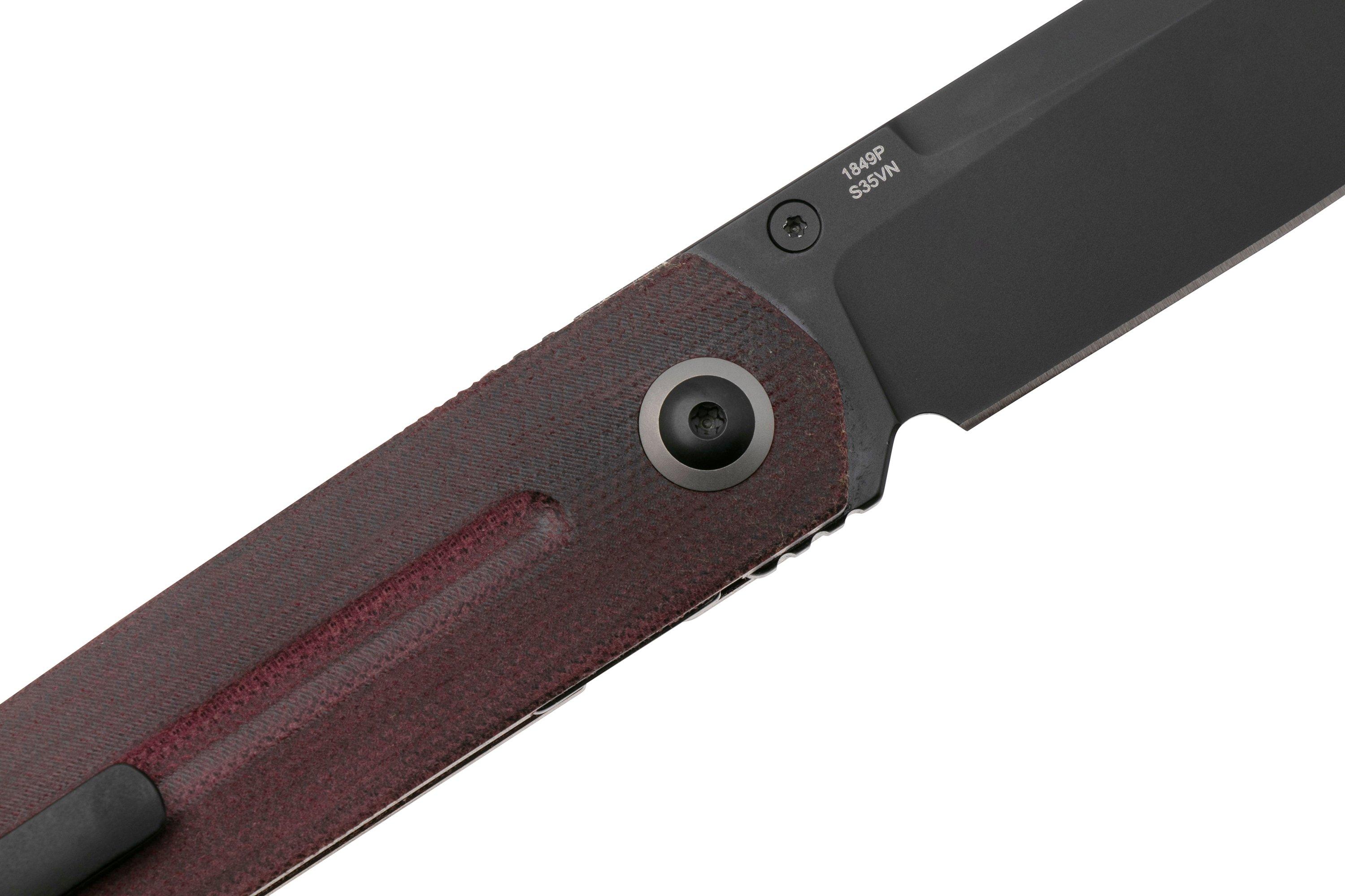 Artisan Cutlery Sirius 1849P-BDRC, PVD S35VN, Red Micarta coltello da ...