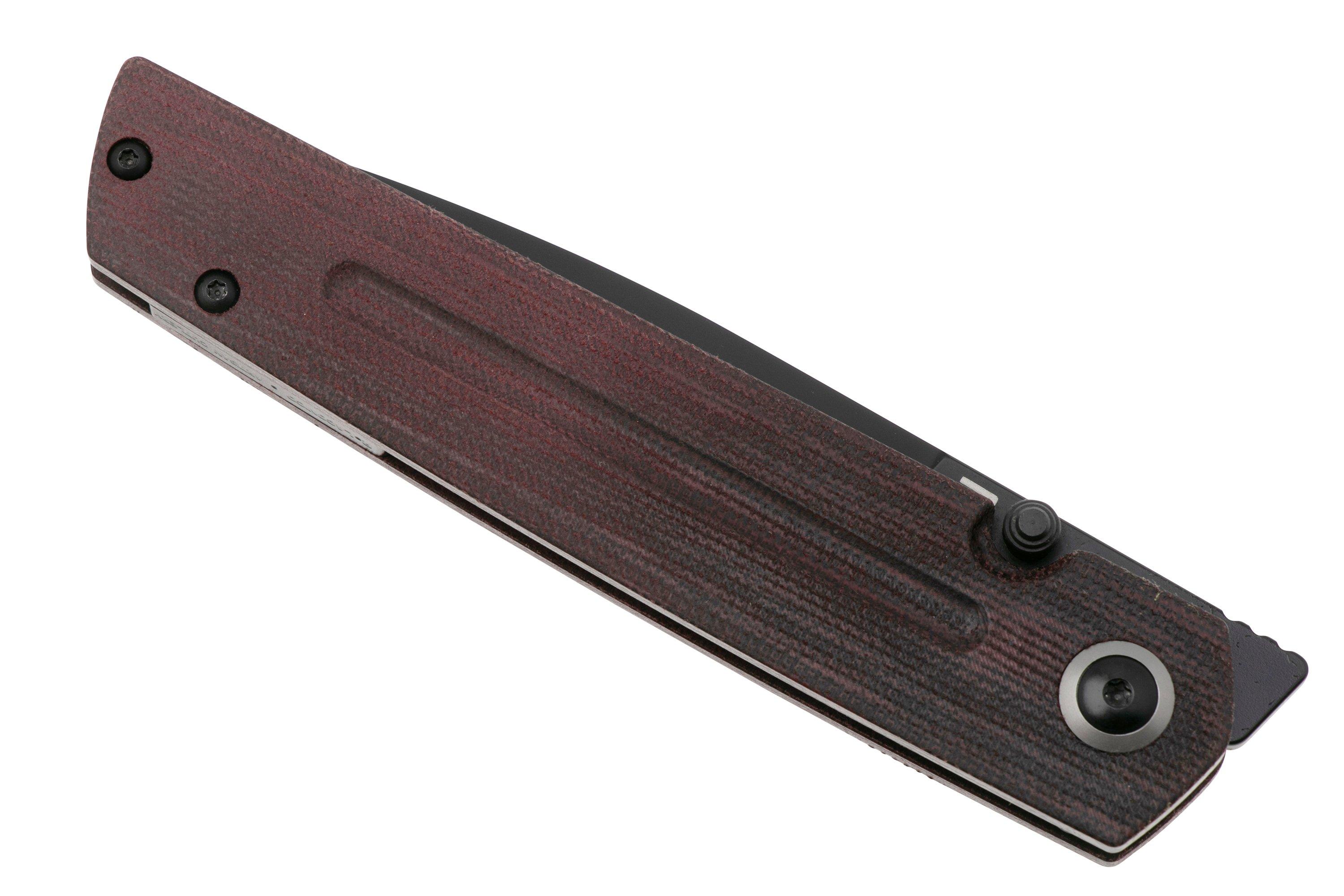 Artisan Cutlery Sirius 1849P-BDRC, PVD S35VN, Red Micarta pocket knife ...