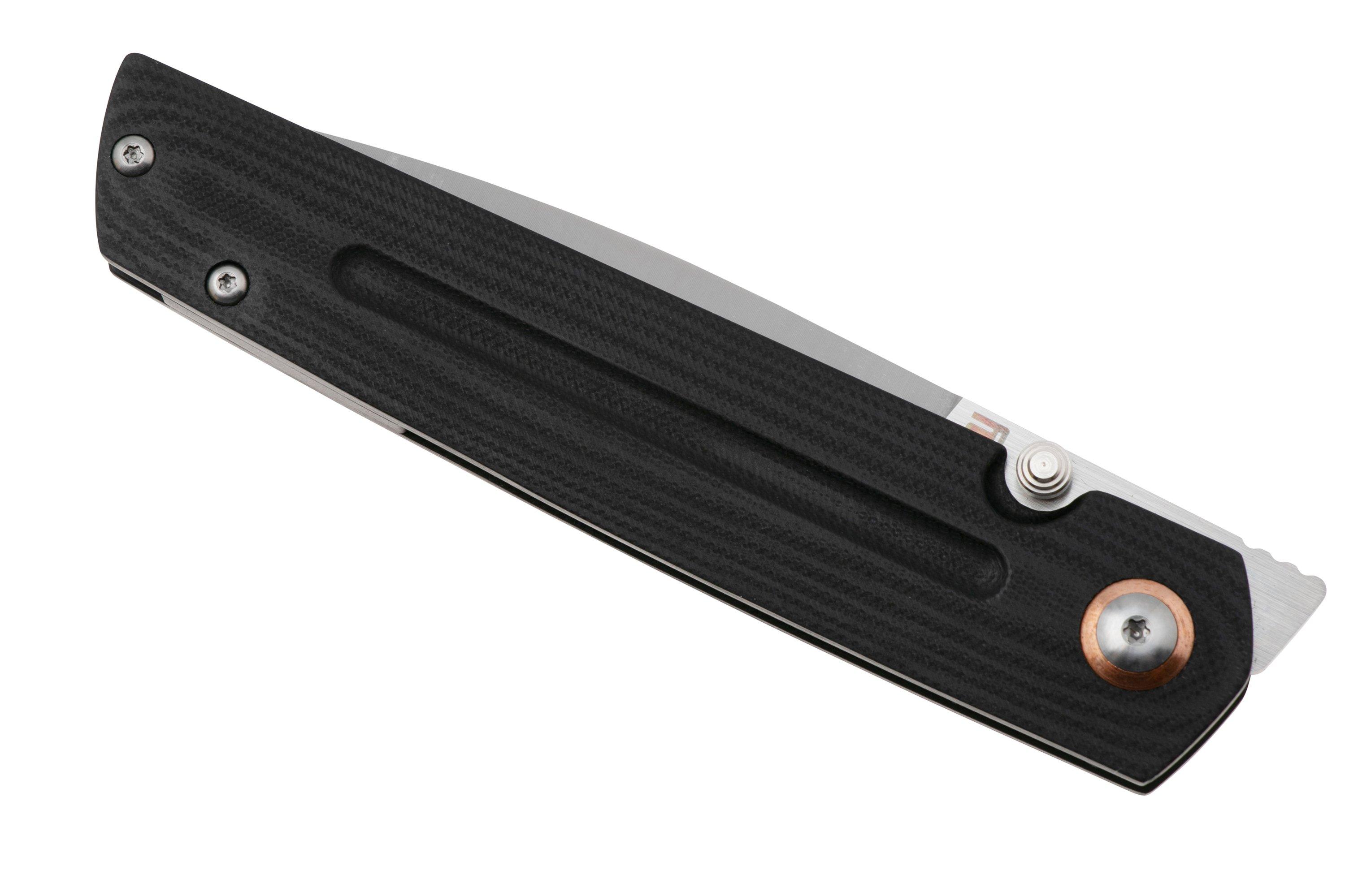 Artisan Cutlery Sirius 1849P-BK, Satin AR-RPM9, Black G10 pocket knife ...