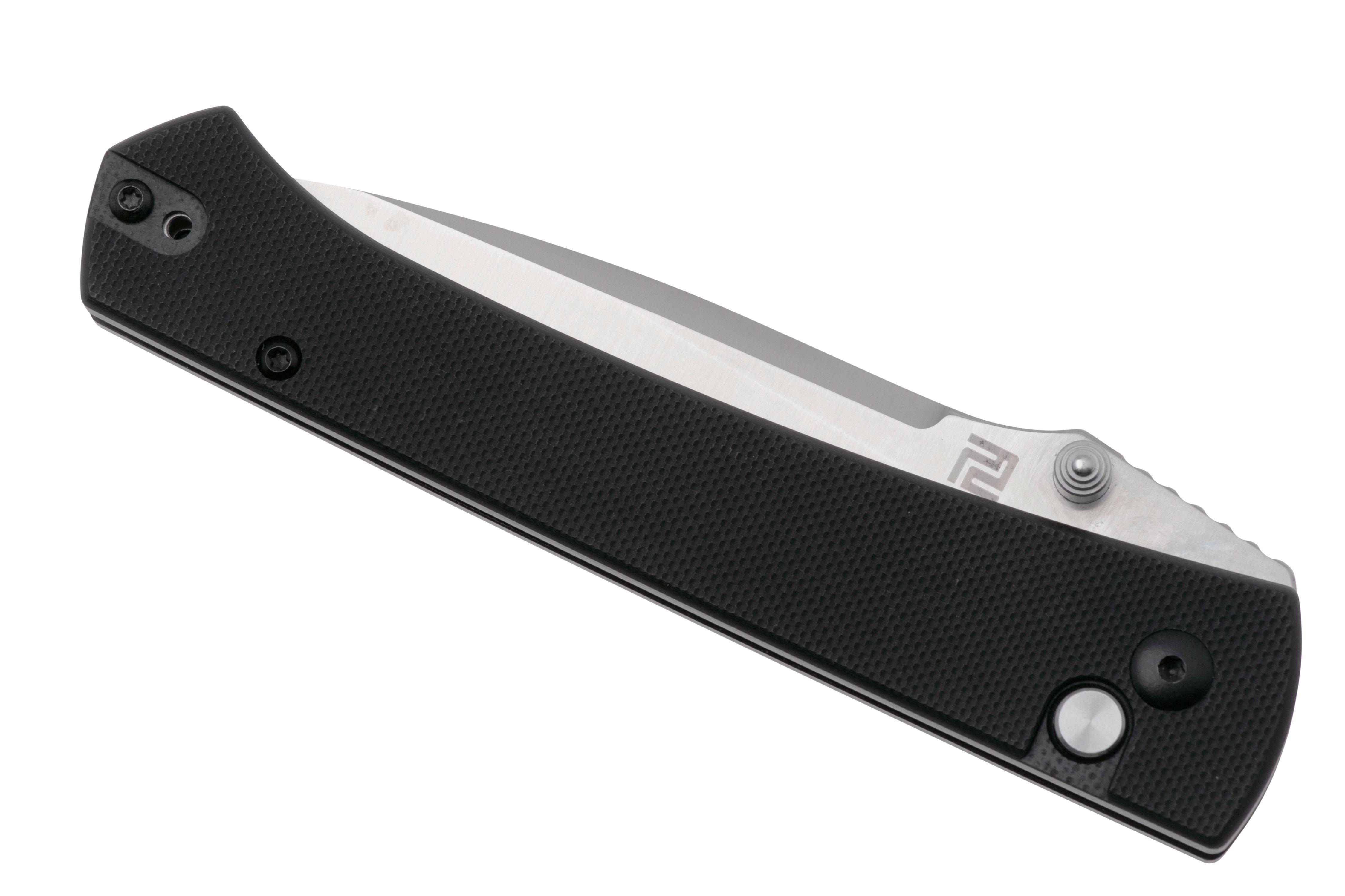 Artisan Cutlery Andromeda 1856P-BK, Stonewashed AR-RPM9, Black G10 ...