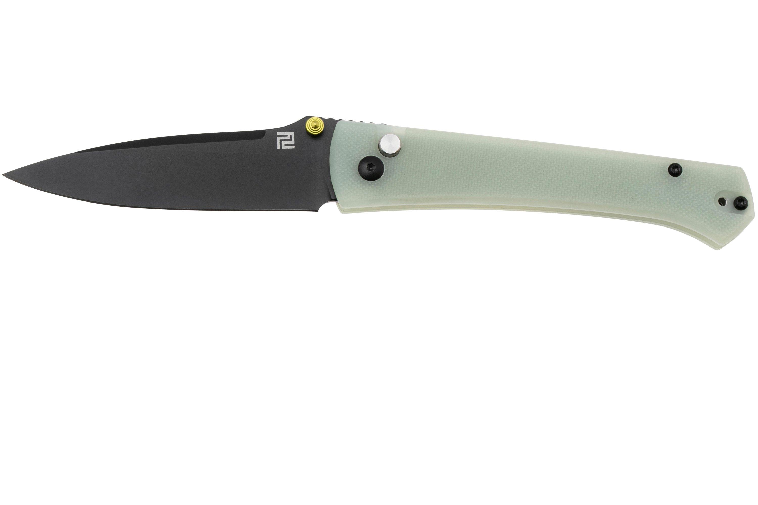 Artisan Cutlery Andromeda 1856P-BNTG, PVD AR-RPM9, Natural Green G10 ...