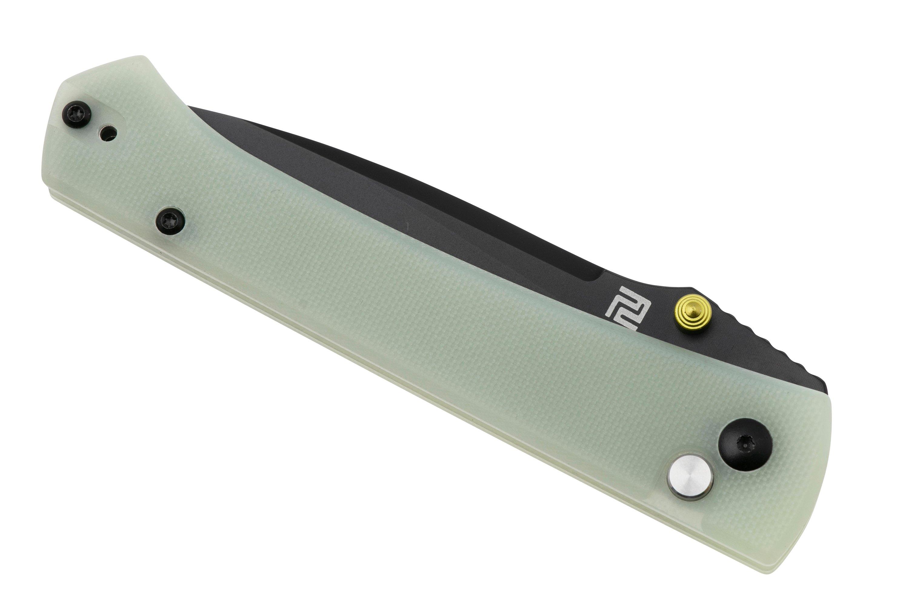 Artisan Cutlery Andromeda 1856P-BNTG, PVD AR-RPM9, Natural Green G10 ...