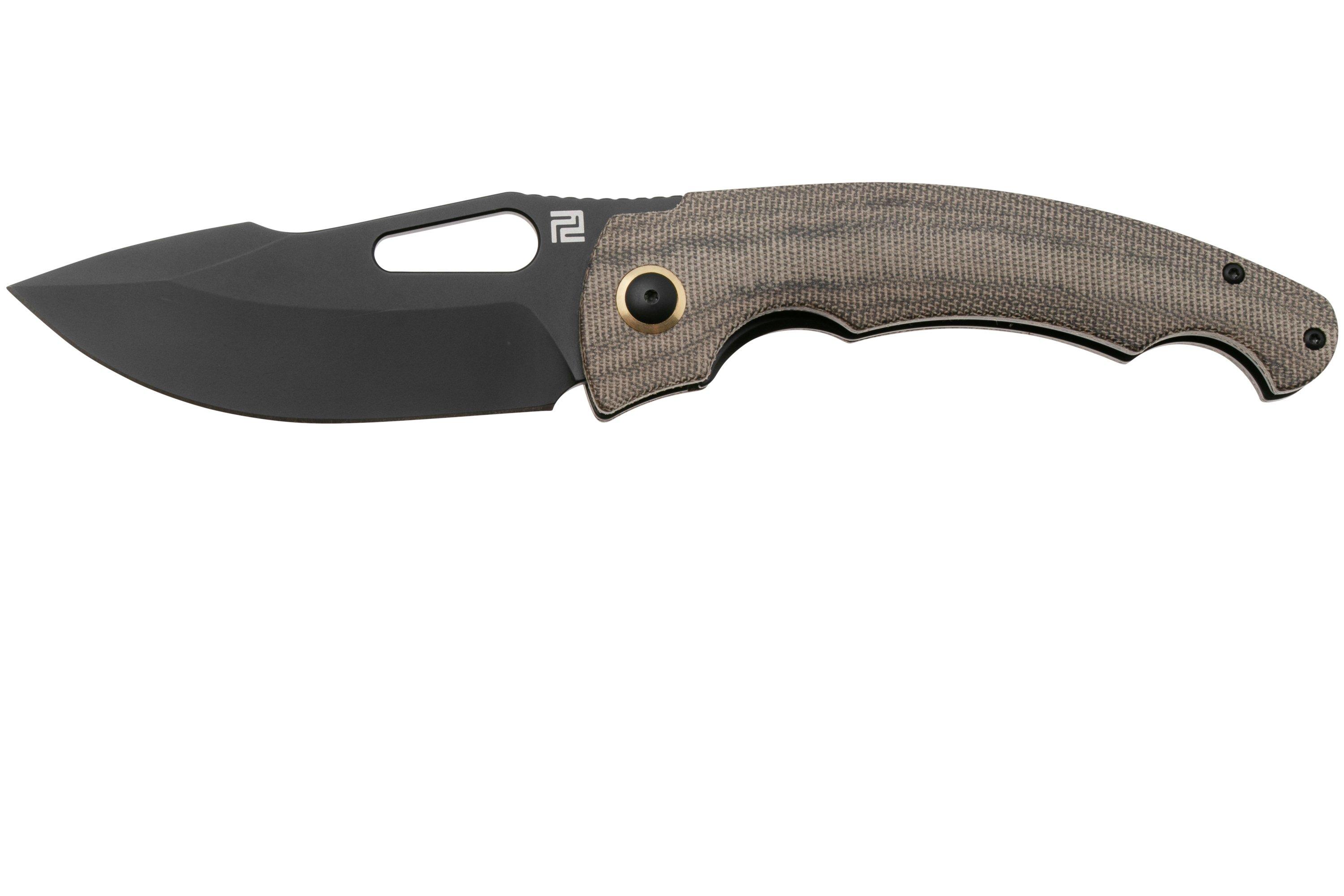 Artisan Cutlery Xcellerator 1860P-BODG, PVD AR-RPM9, OD Green Micarta ...