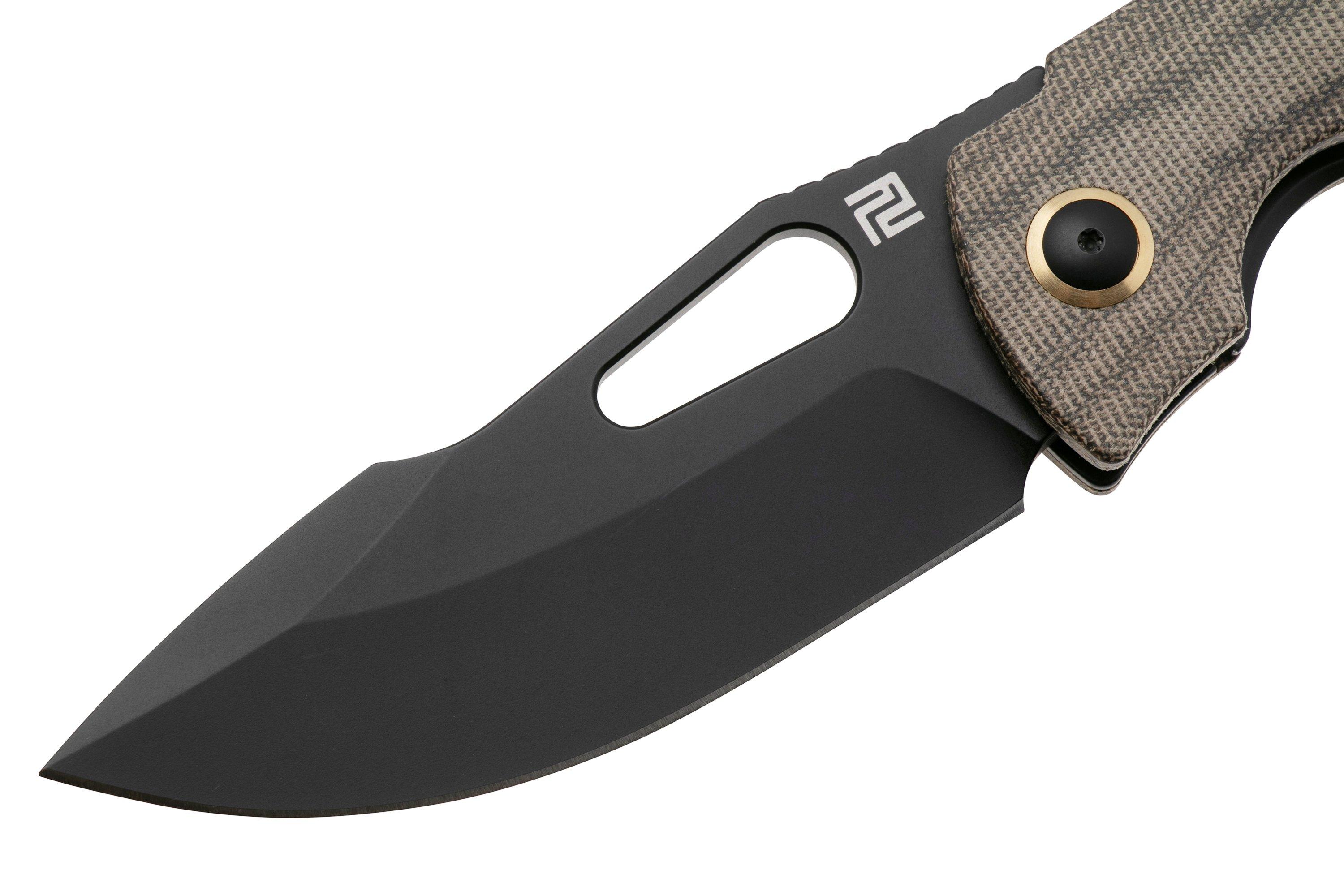 Artisan Cutlery Xcellerator 1860P-BODG, PVD AR-RPM9, OD Green Micarta ...