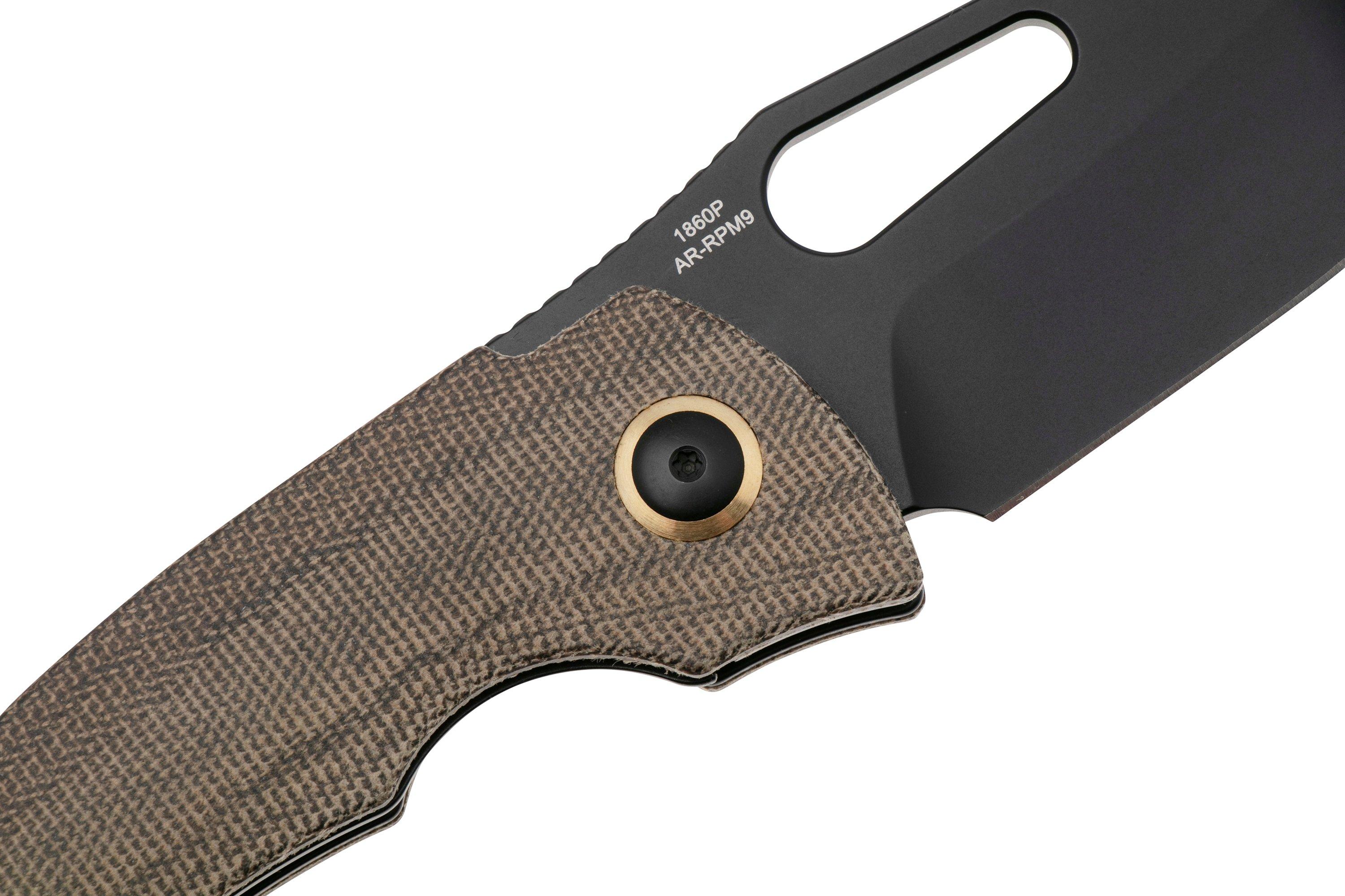 Artisan Cutlery Xcellerator 1860P-BODG, PVD AR-RPM9, OD Green Micarta ...