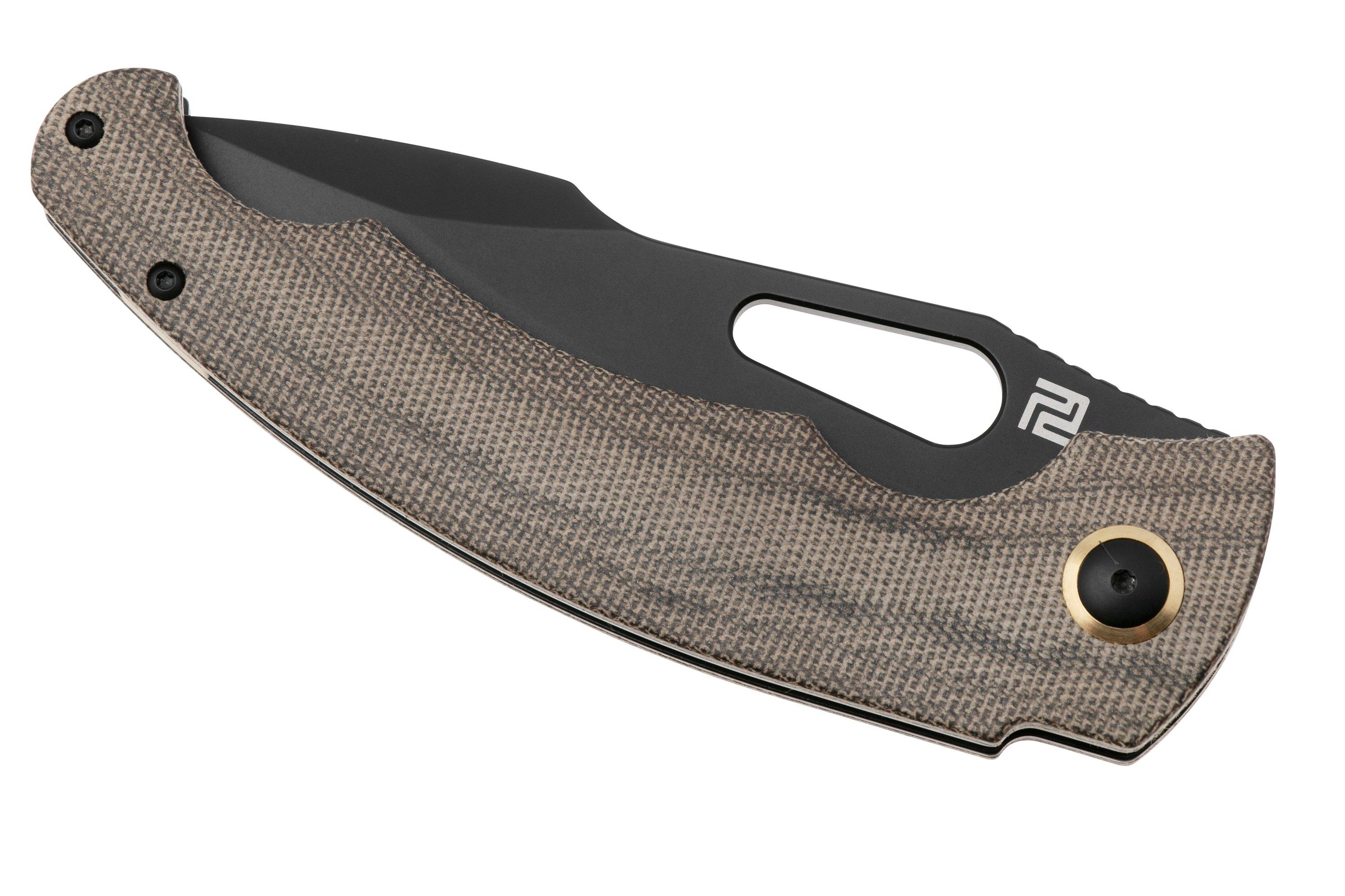 Artisan Cutlery Xcellerator 1860P-BODG, PVD AR-RPM9, OD Green Micarta ...