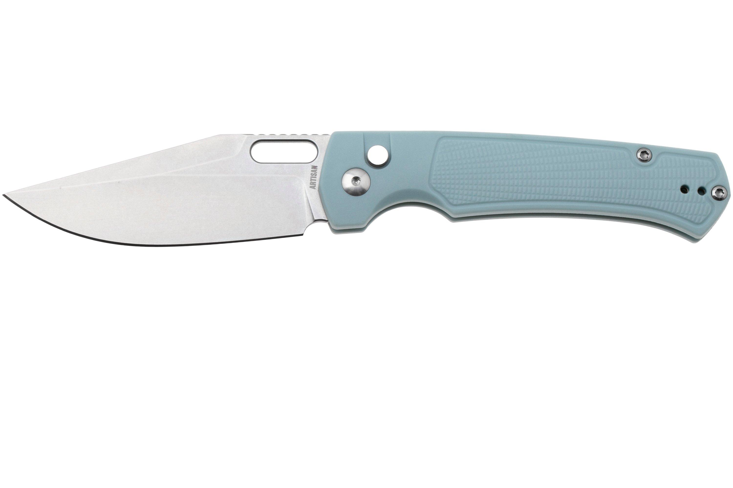 Artisan Cutlery Revel 1867P-MG, Stonewashed AR-RPM9, Ice Blue FRN ...