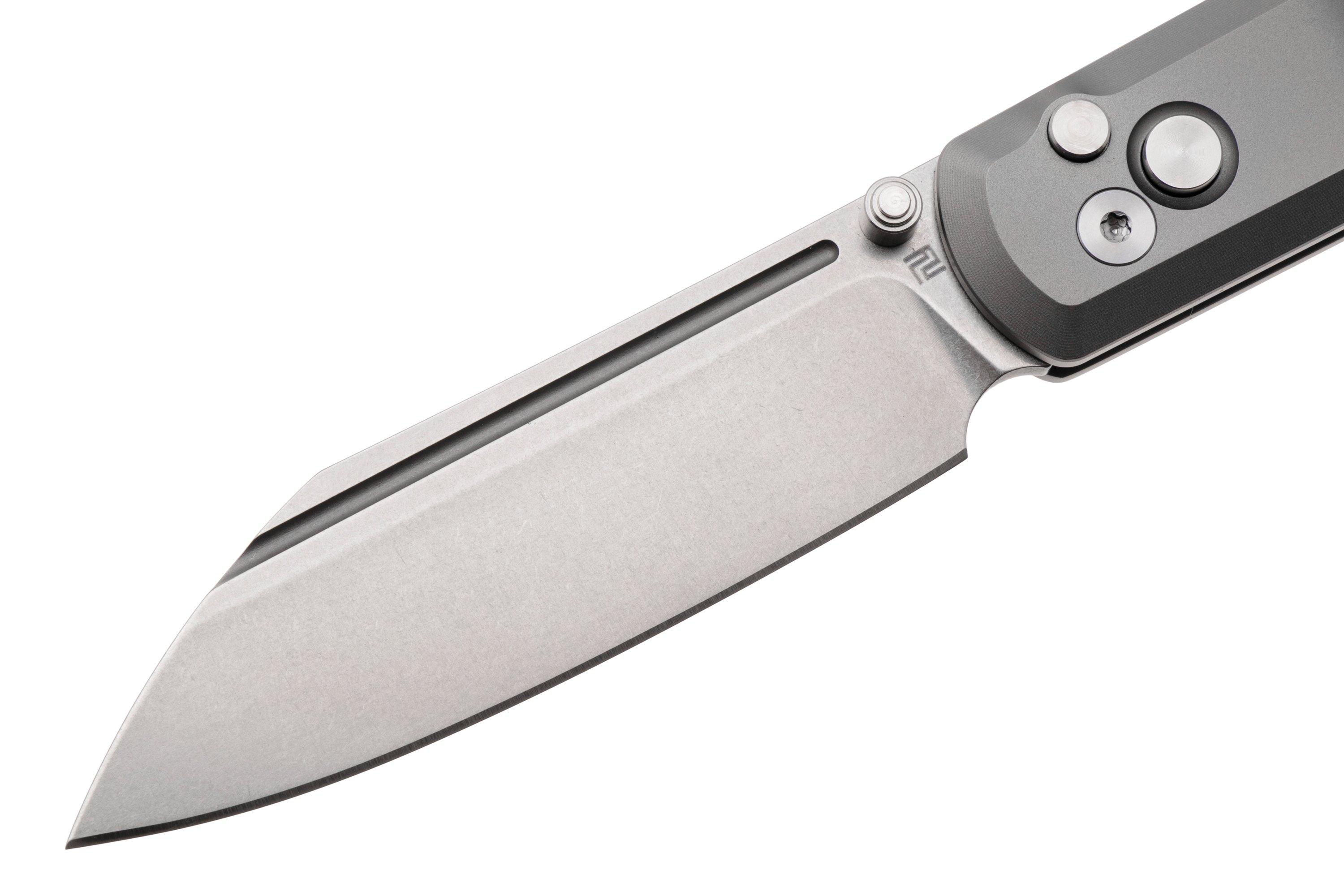 Artisan Cutlery Holm 1875G-GY, Stonewashed CPM S90V, Grey Titanium ...