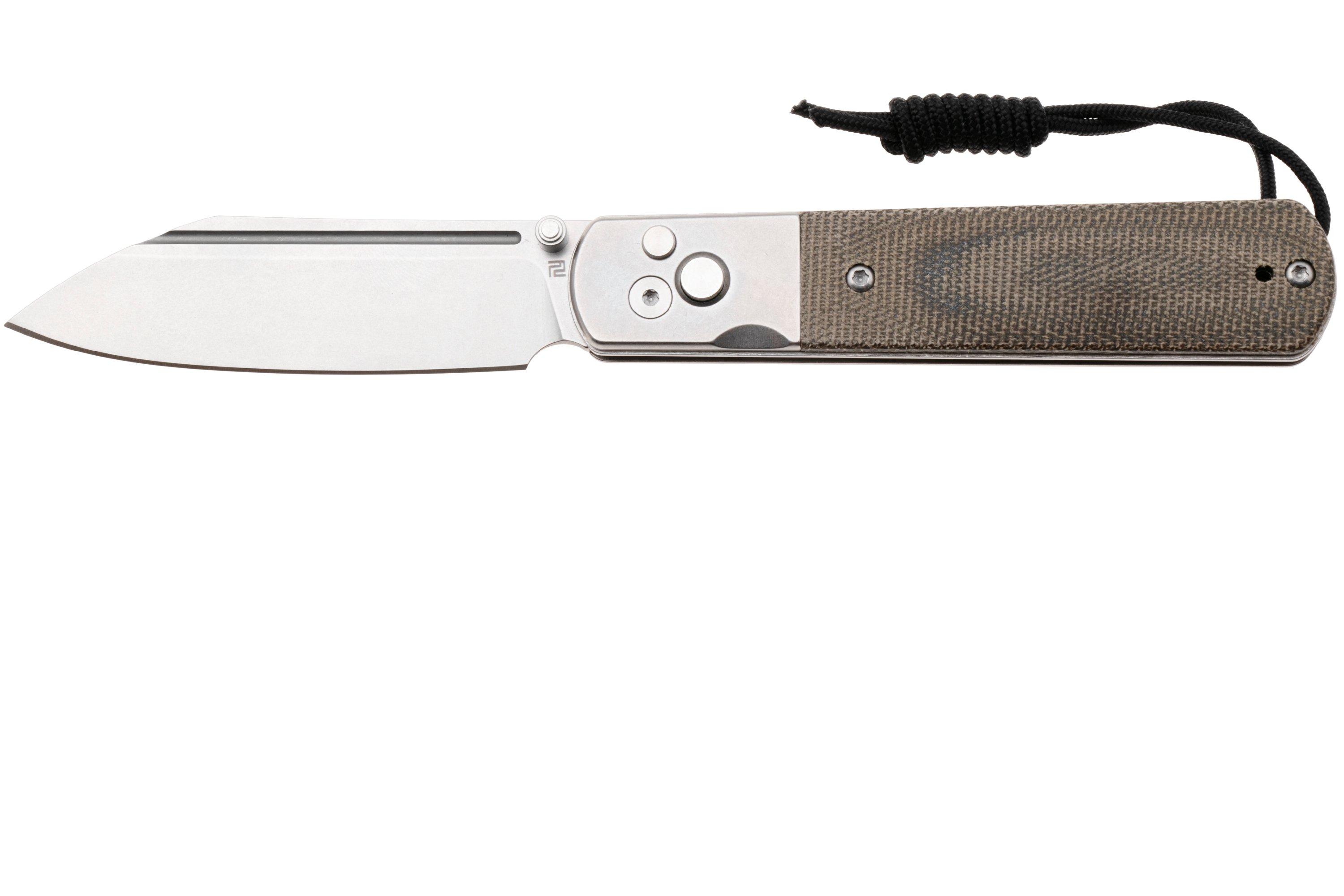 Artisan Cutlery Holm 1875G-ODG, Stonewashed CPM S90V, Steel/Green ...