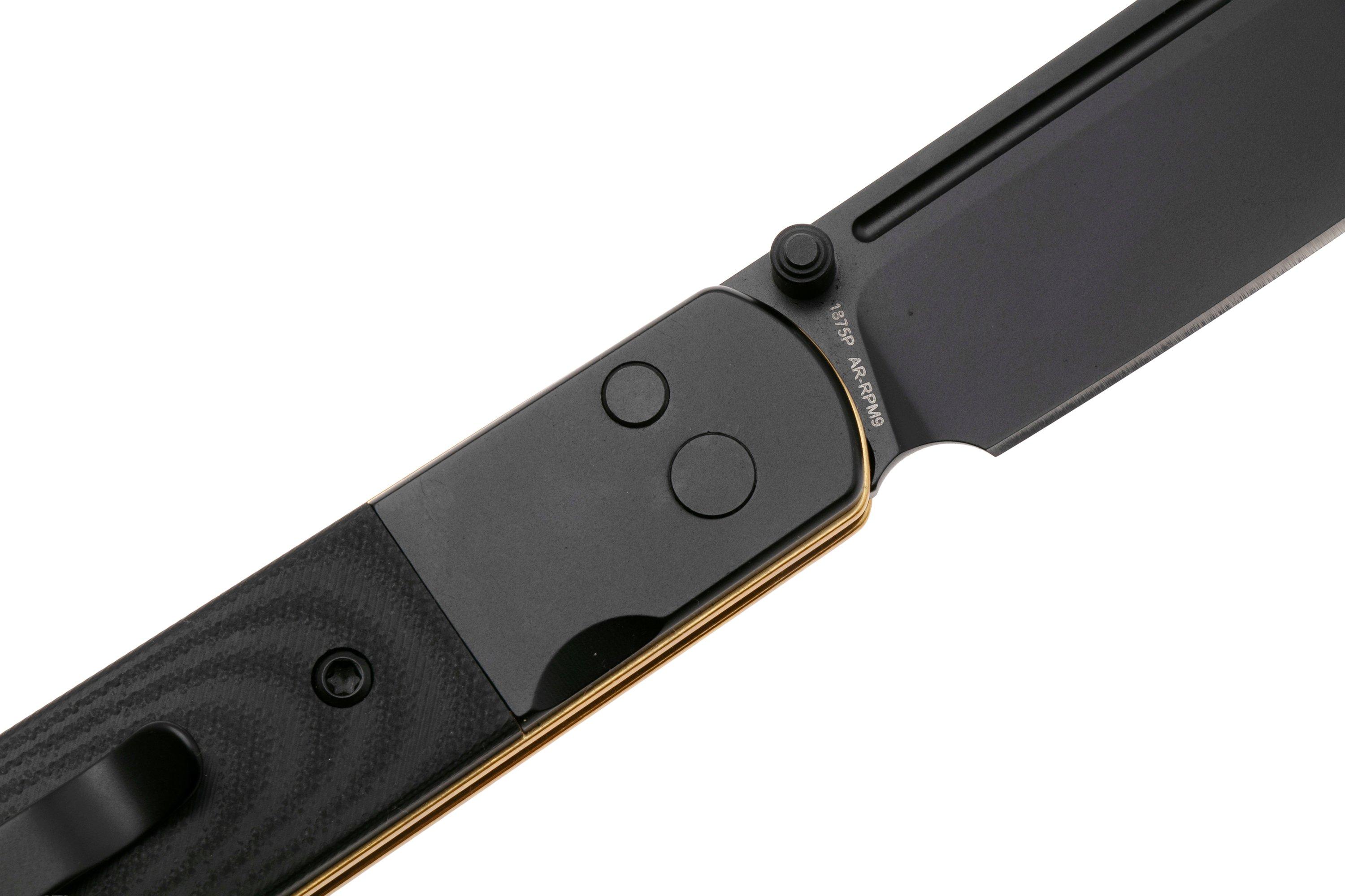 Artisan Cutlery Holm 1875P-BG, Black PVD AR-RPM9, Black PVD Steel/Black ...